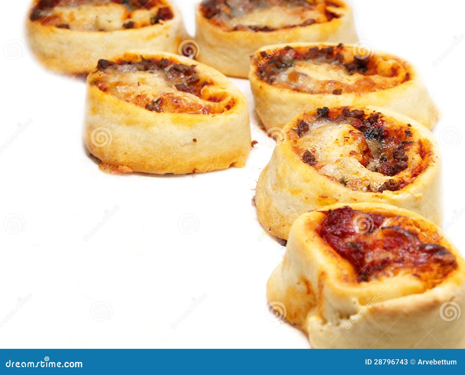 Small Sized Round Pizza Portions Stock Image - Image of baking, group ...