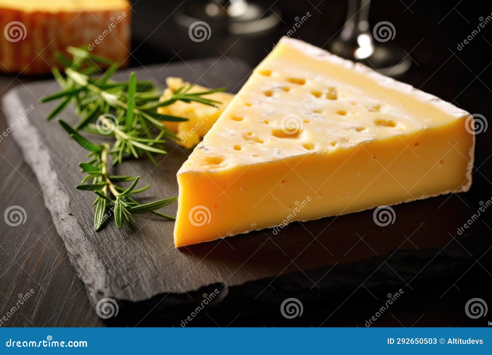A Small Slice of Cheese on a Board Stock Illustration - Illustration of ...