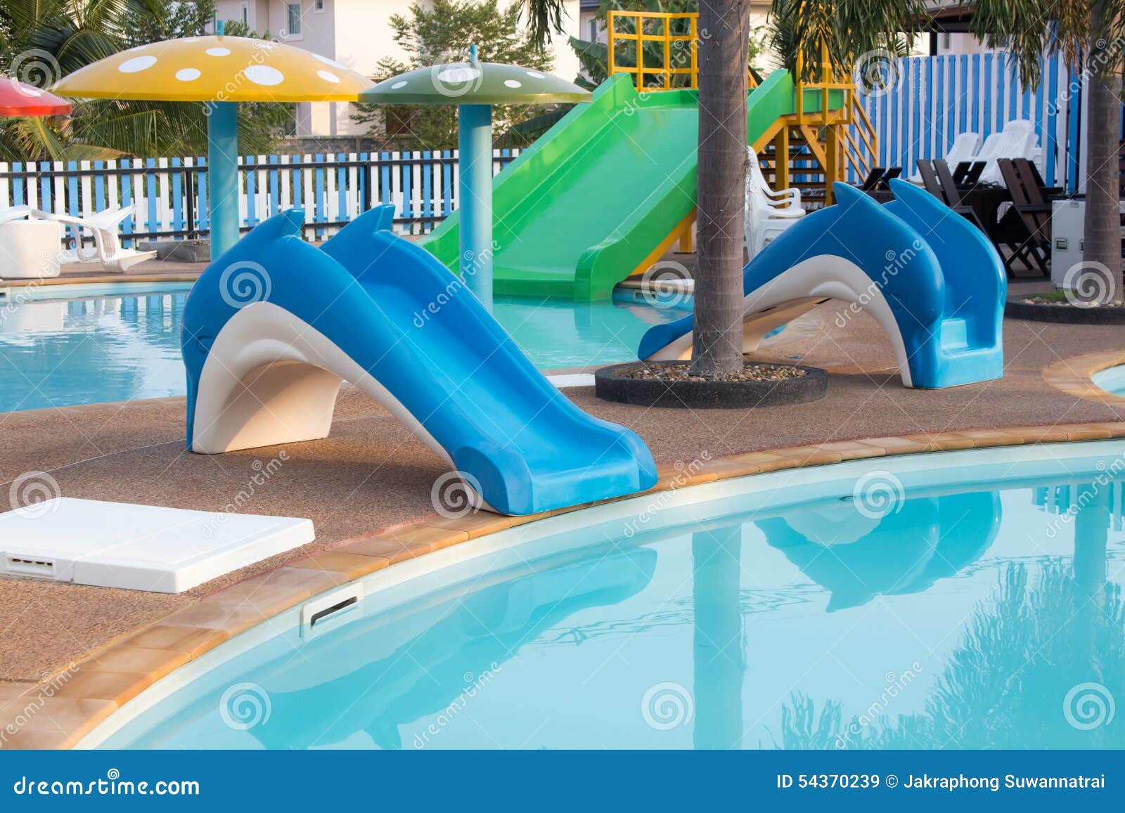 Small Slider in Public Water Park Stock Image - Image of leisure ...