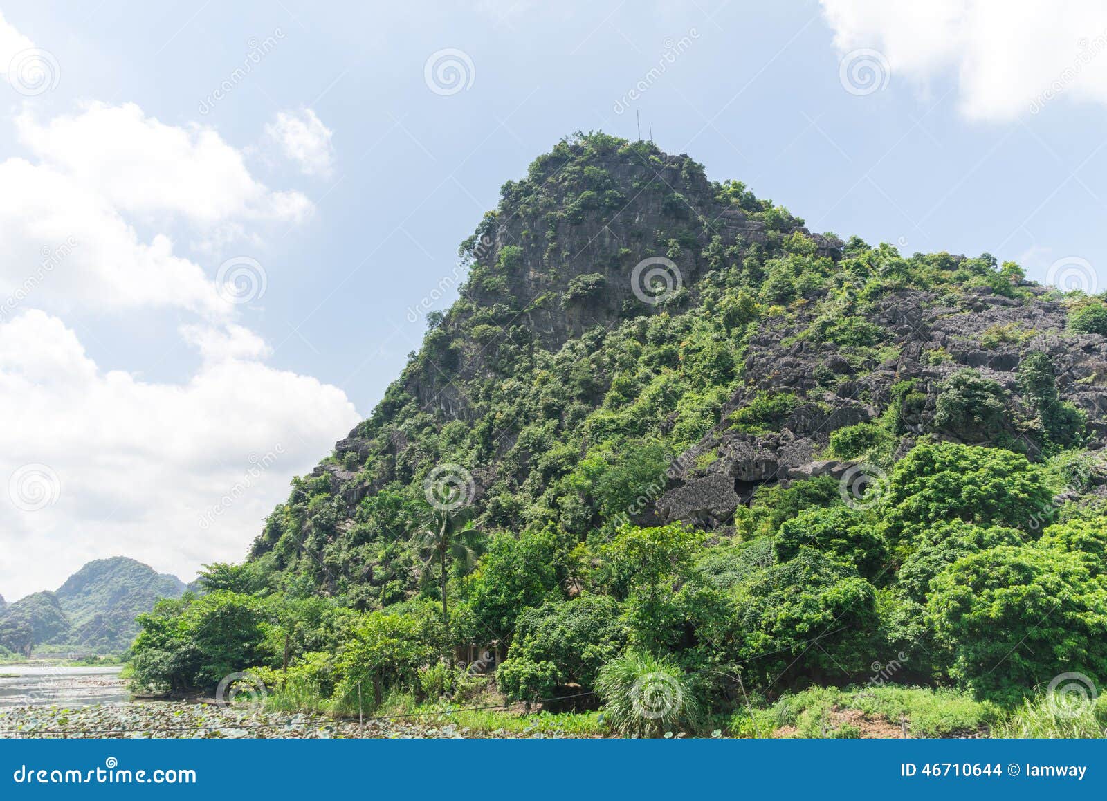 Small Slope Mountain on a Day with Clear Sky Stock Photo - Image of ...