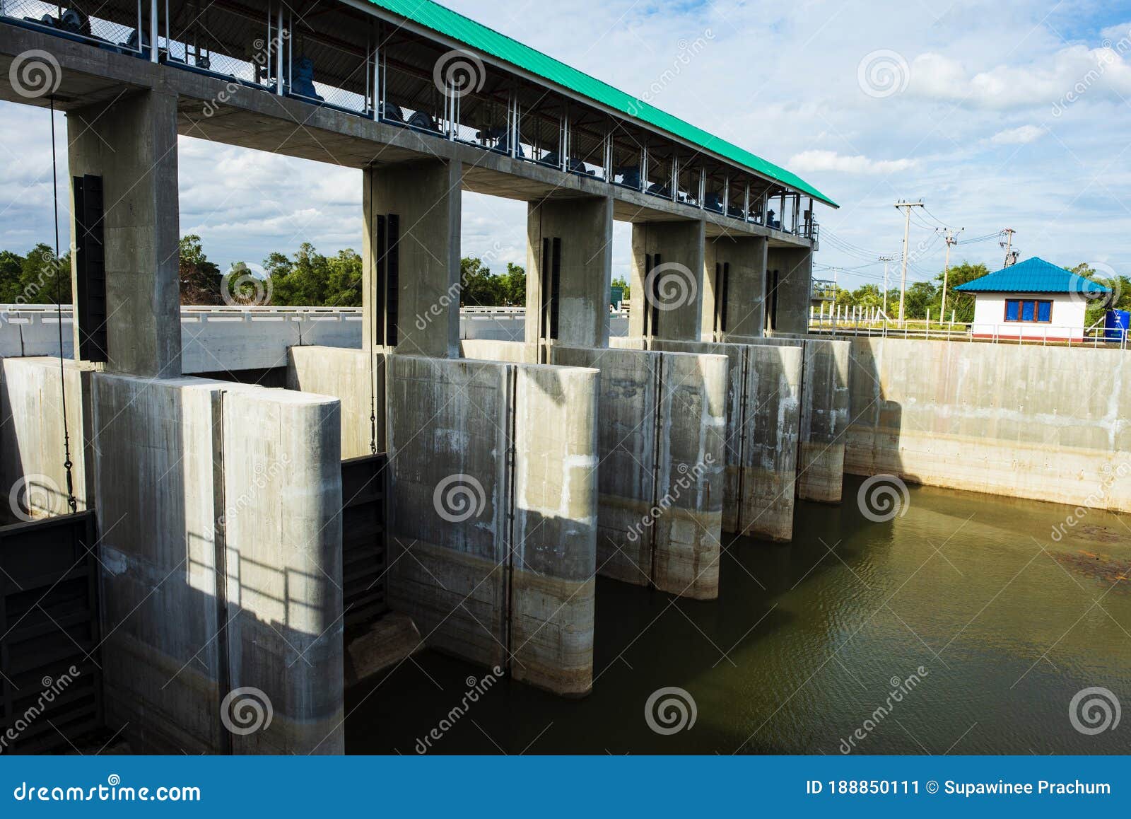 Small Sluice, Water Barrier Gate Stock Image - Image of concrete ...