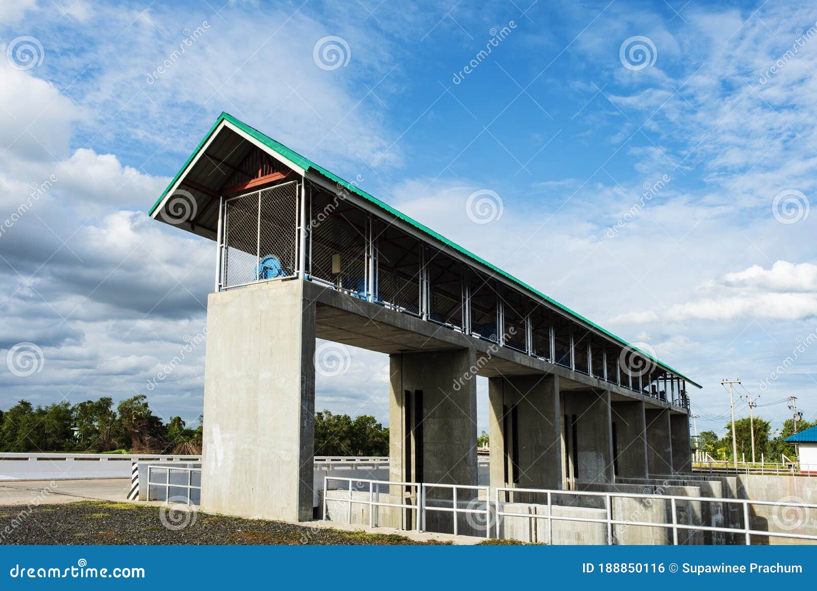 Small Sluice, Water Barrier Gate Stock Photo - Image of outfall ...