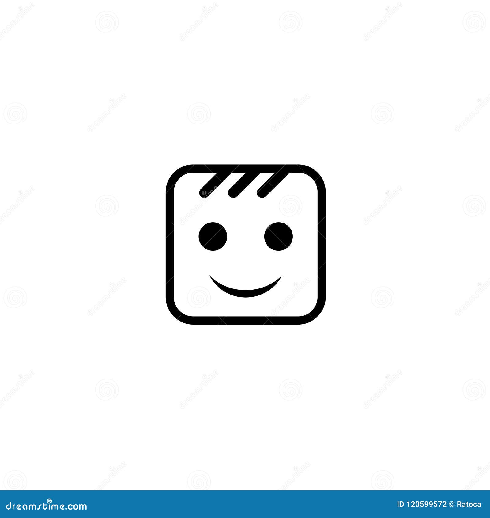 Small smile icon stock vector. Illustration of symbol - 120599572