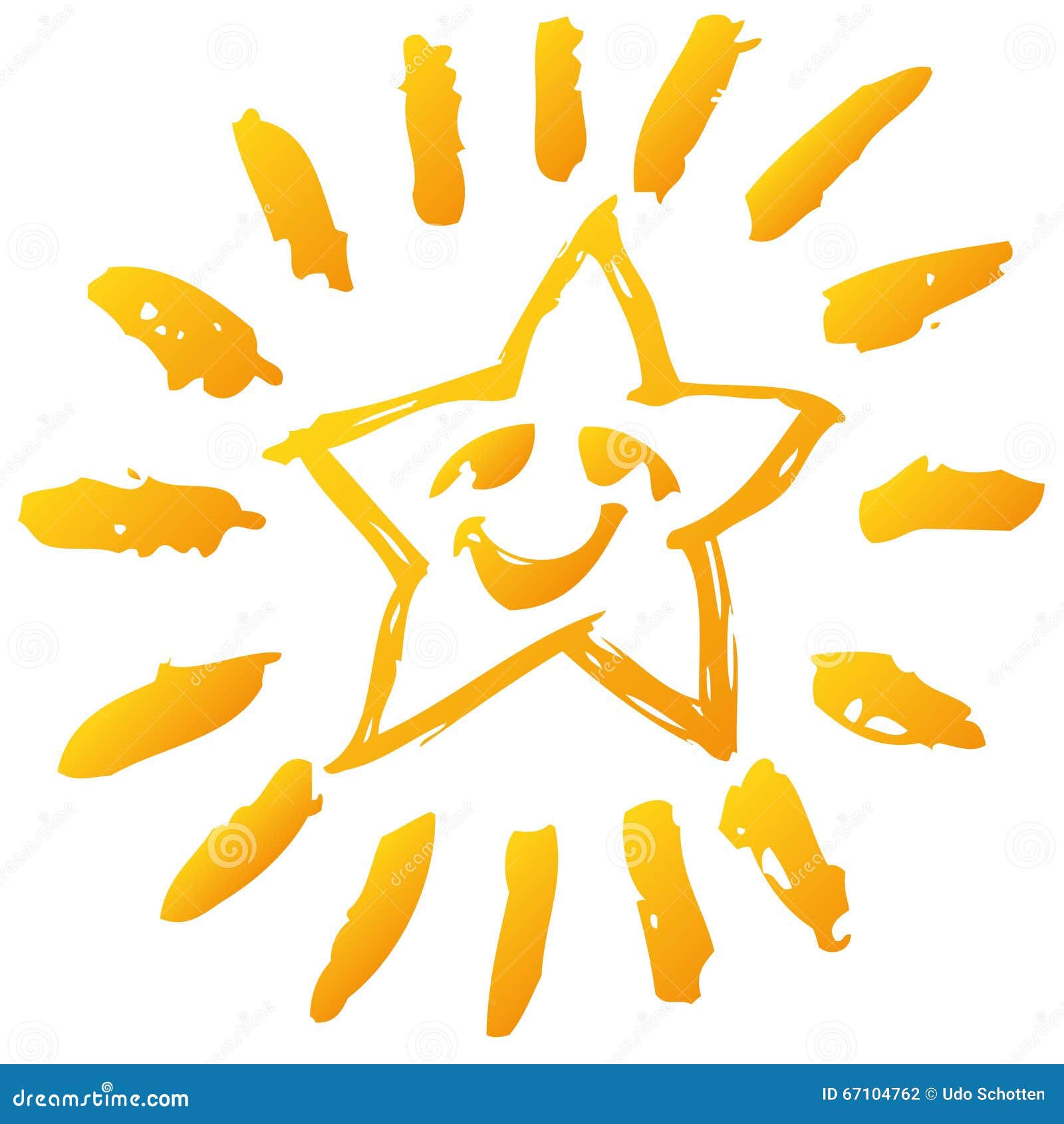 Smiling Star Emoticon. Kawaii Cartoon Illustration | CartoonDealer.com ...