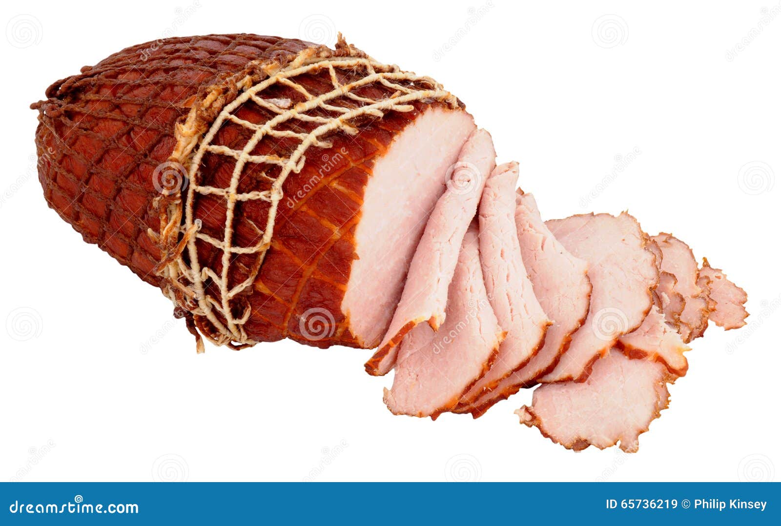 Small Smoked Roast Ham stock image. Image of background - 65736219