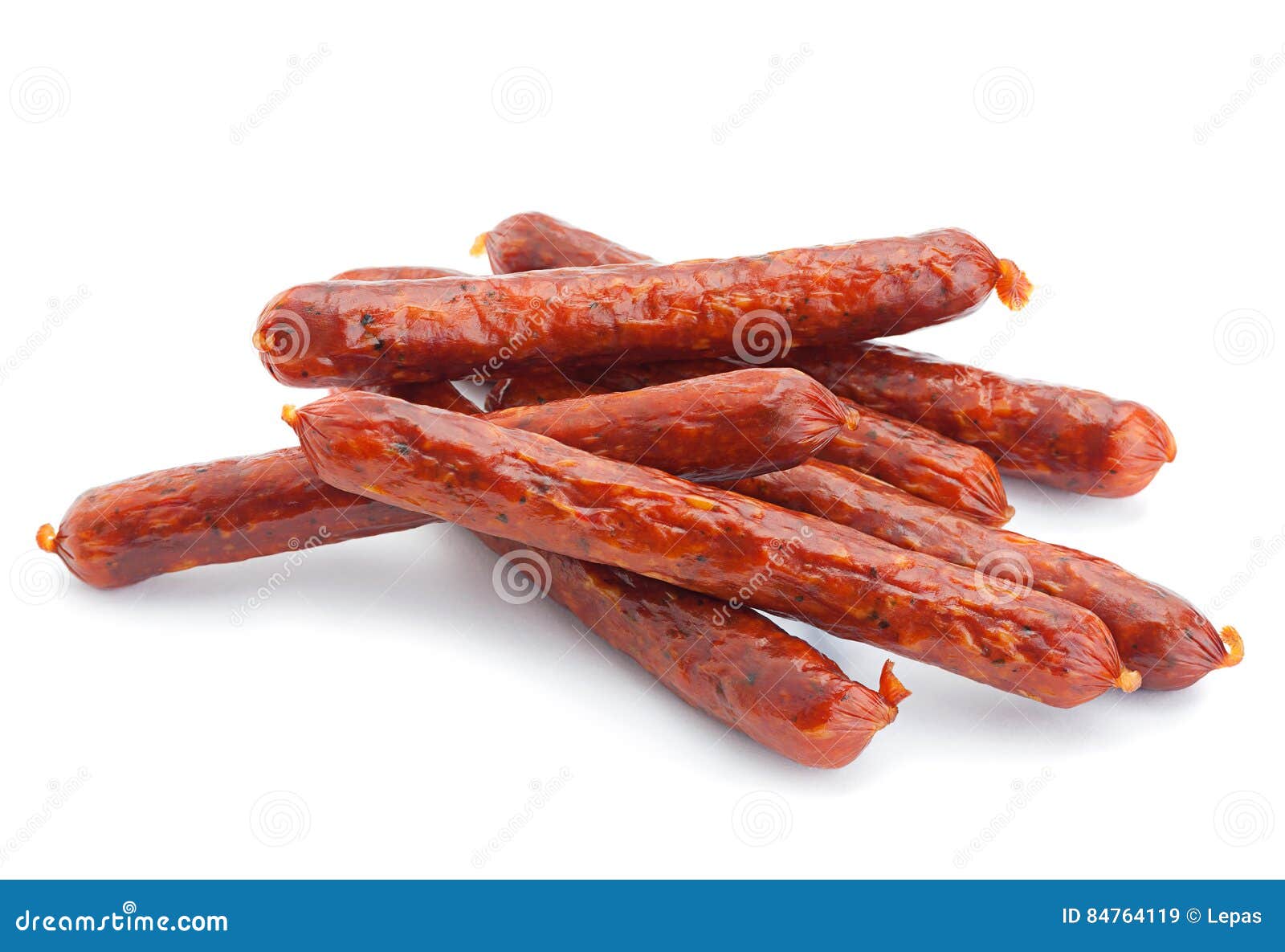 Small smoked sausage stock image. Image of tasty, smoked - 84764119