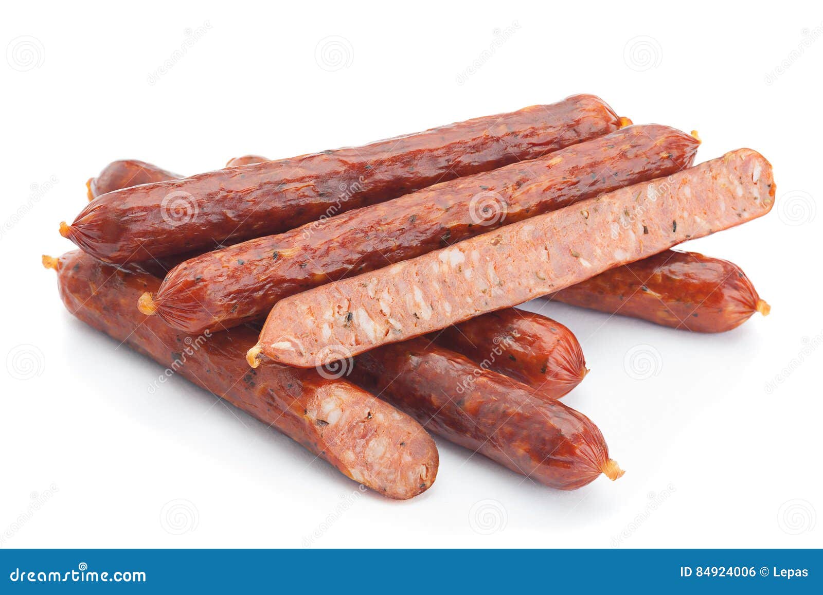 Small smoked sausage stock photo. Image of tasty, appetizer - 84924006