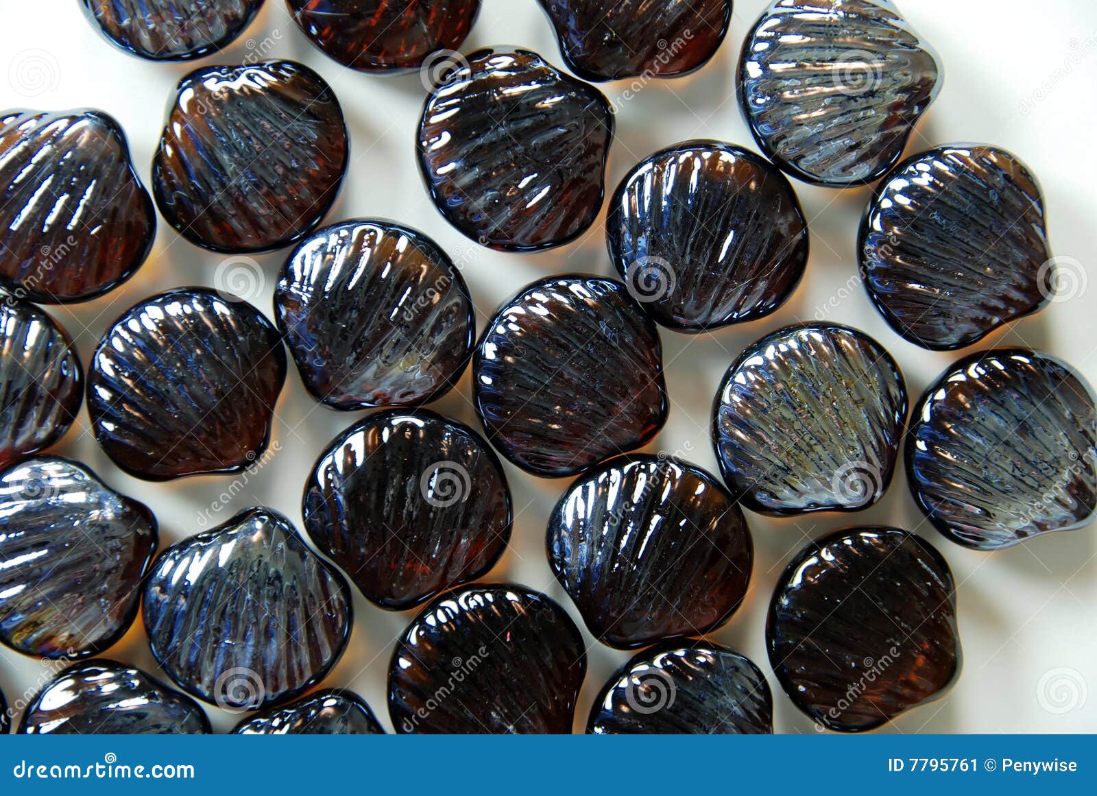 Small smooth glass shells stock image. Image of dark, patterns - 7795761