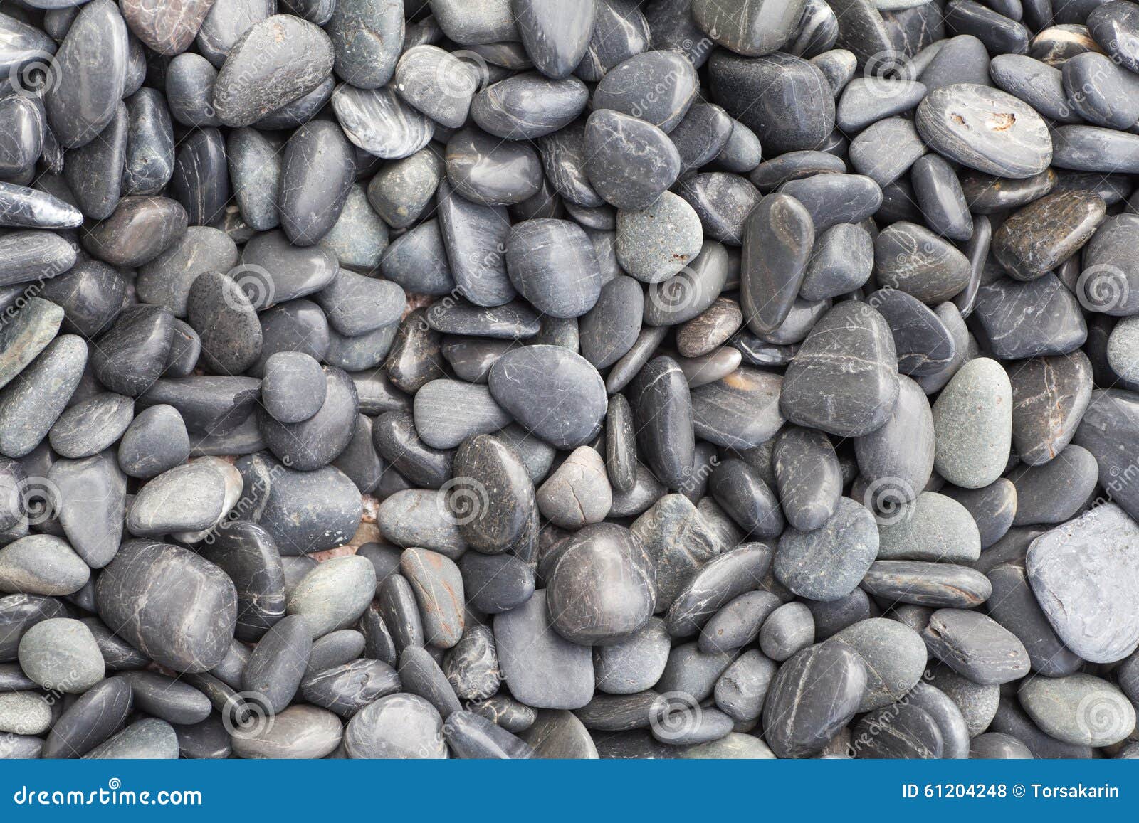 Small and Smooth Waterworn Black Pebble Stock Photo - Image of rock ...