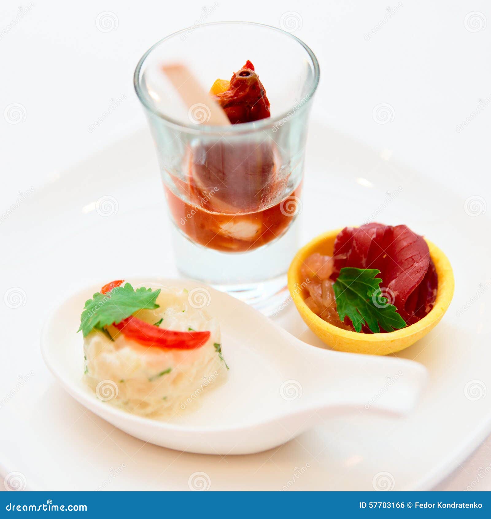 Small Snacks on Plate, Light Background Stock Photo - Image of party ...