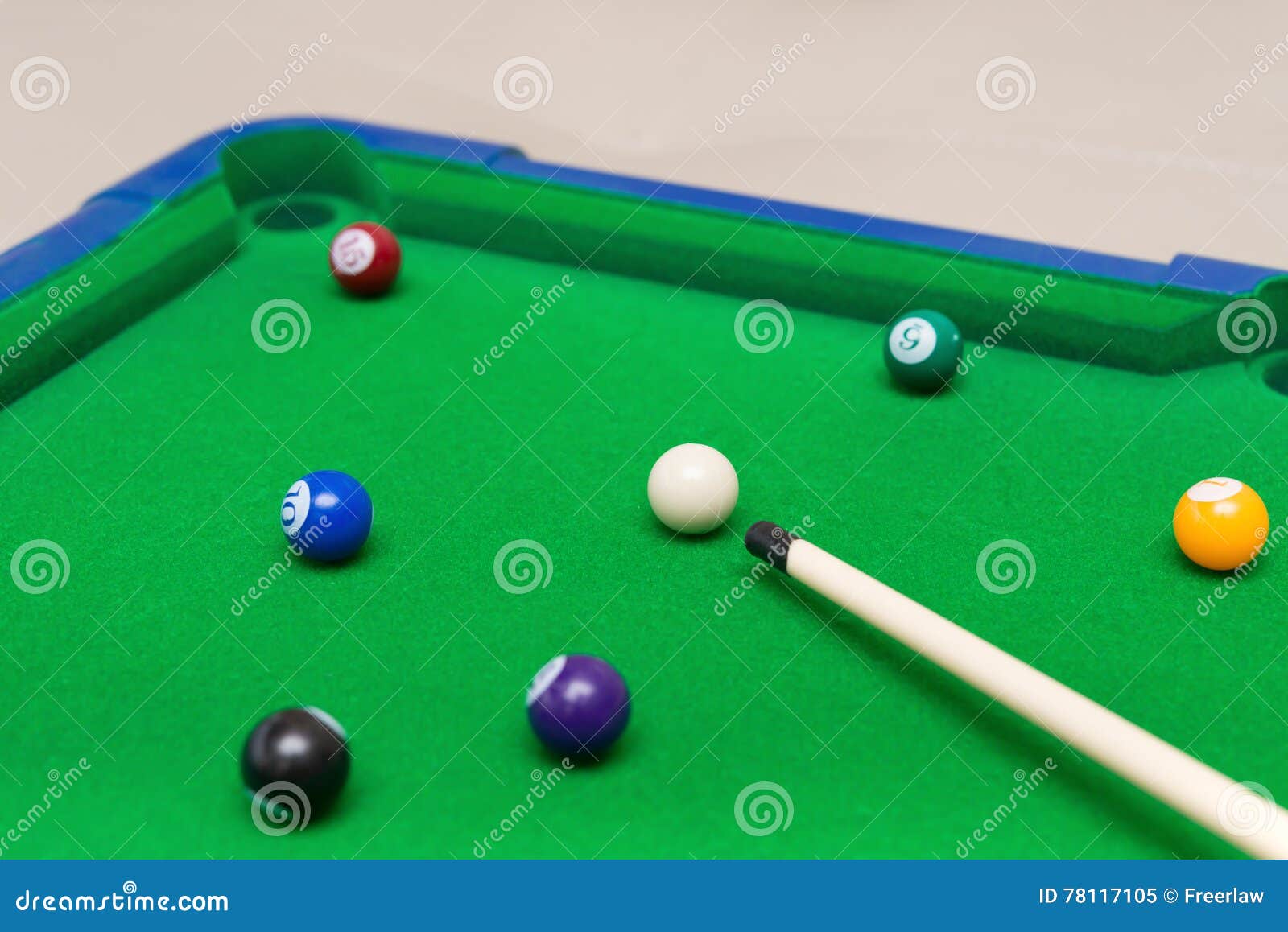 A small snooker toy set stock image. Image of equipment - 78117105