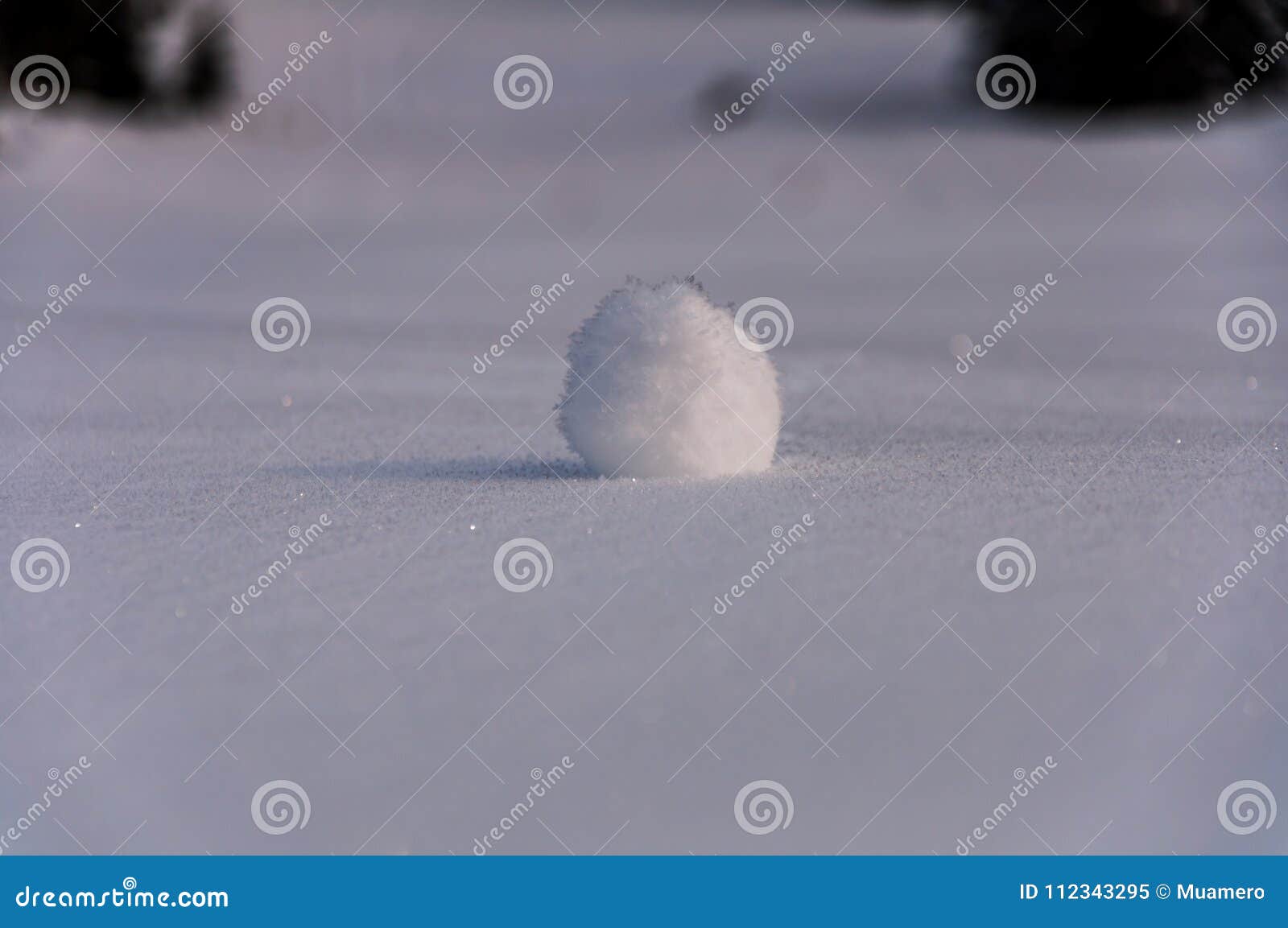 Small Snowball on the Snow Surface Stock Image - Image of snowball ...