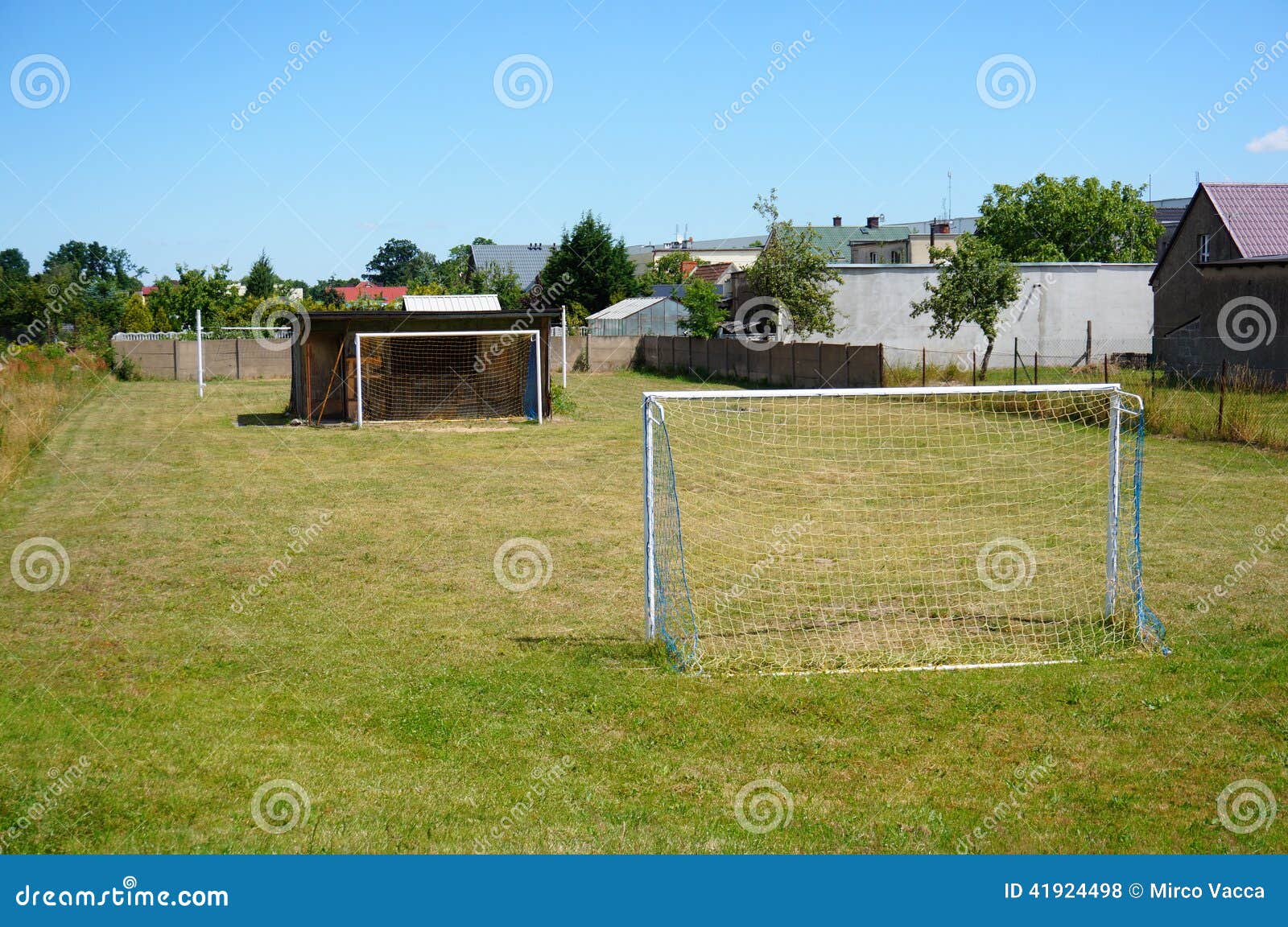 Small soccer field stock photo. Image of property, lawn - 41924498