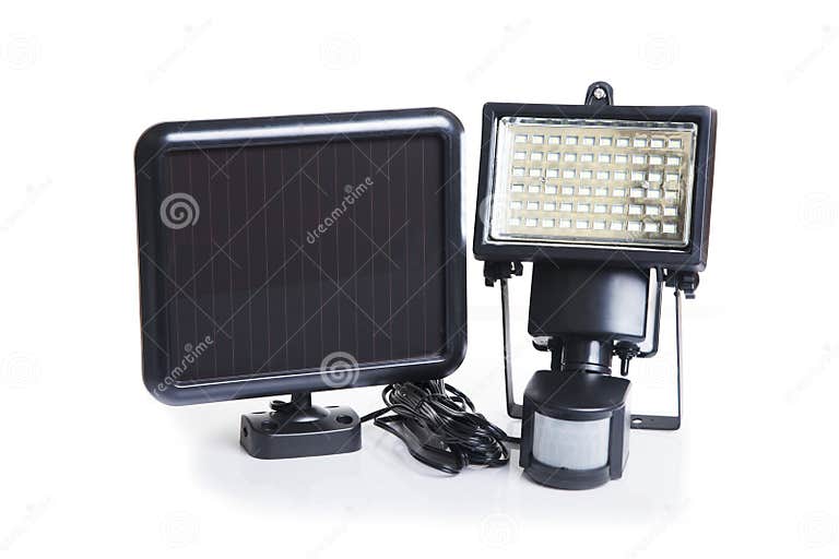Small Solar Cell Panel and LED Light. Stock Photo - Image of solar ...