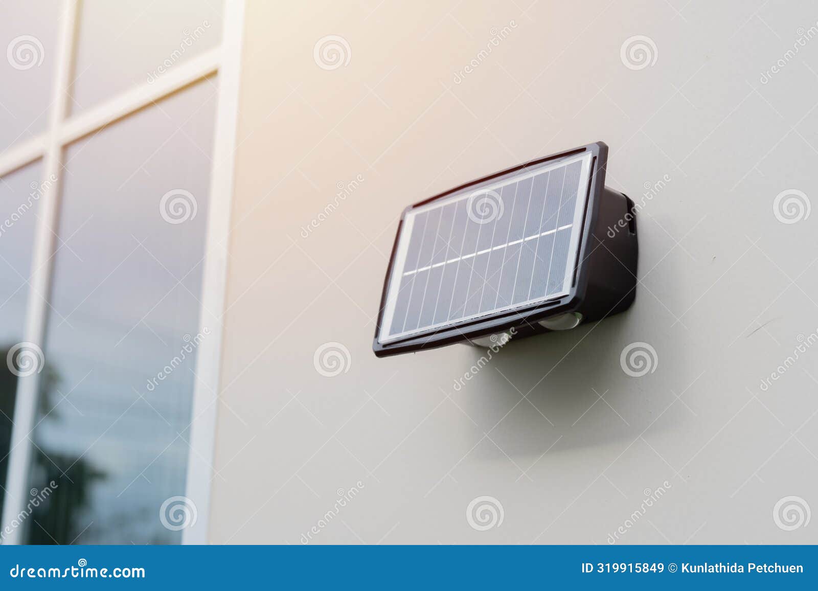 Small Solar Panel Installed on the Wall of the House Green Energy ...