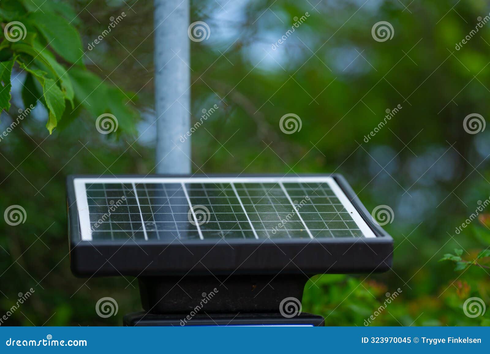 Small Solar Power Panel on Top of a Parking Payment Terminal.. Stock ...