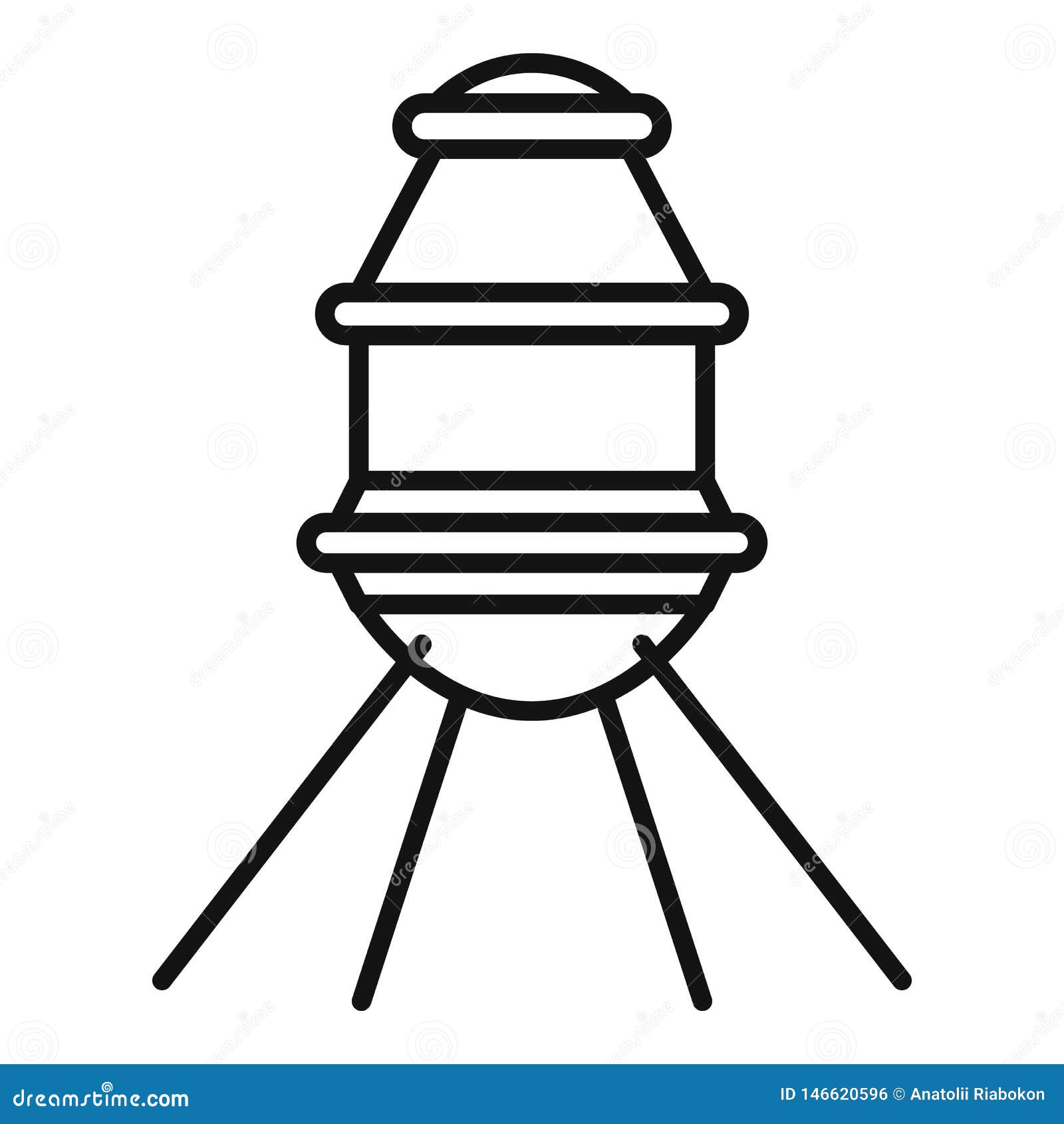 Small Space Capsule Icon, Outline Style Stock Vector - Illustration of ...