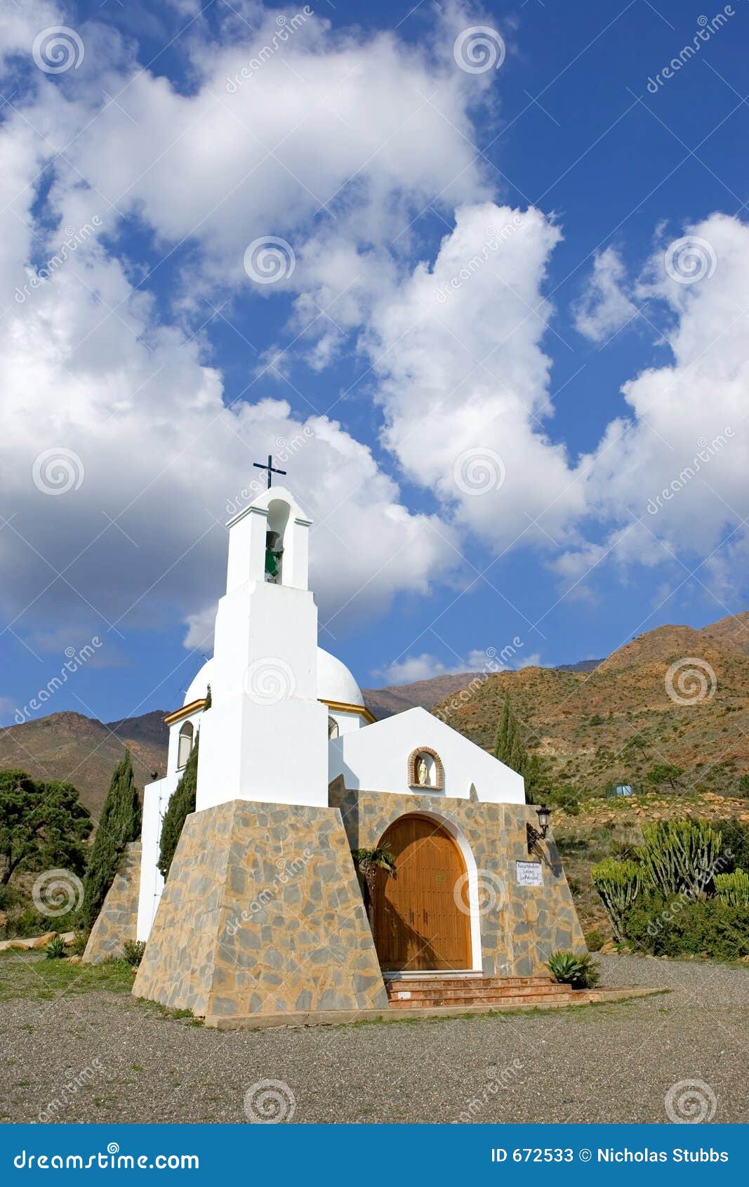 Small Spanish Catholic Church in the Mountains Stock Image - Image of ...