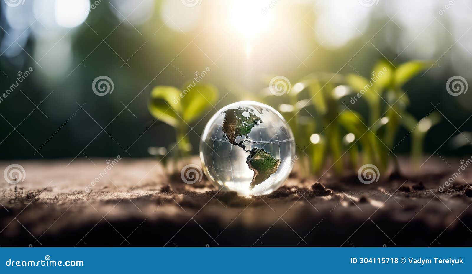 Small Sphere of Earth Illustration. Planet Nature Sherical View ...