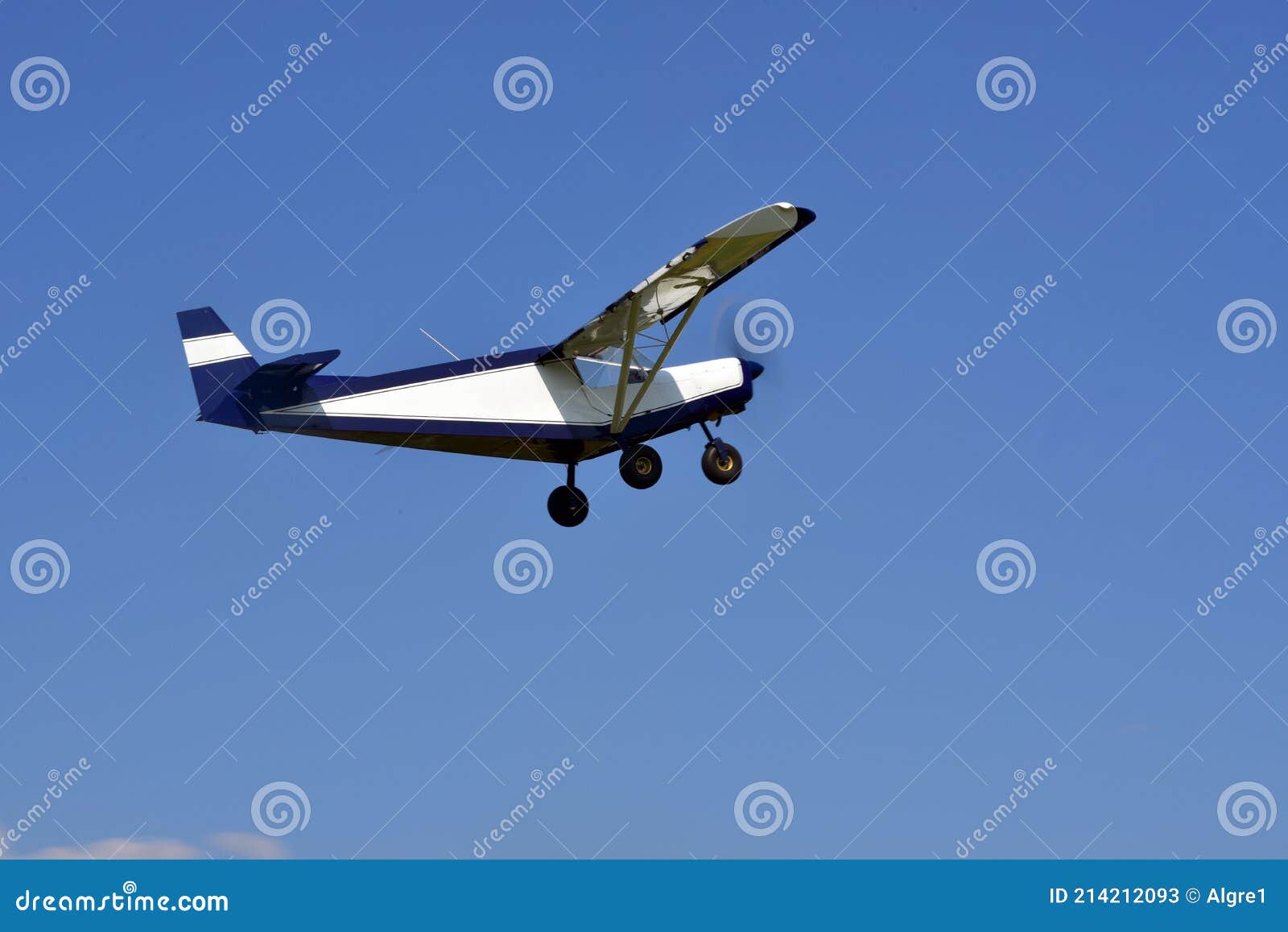 A Small Sports Single-engine Plane is Flying Stock Image - Image of ...