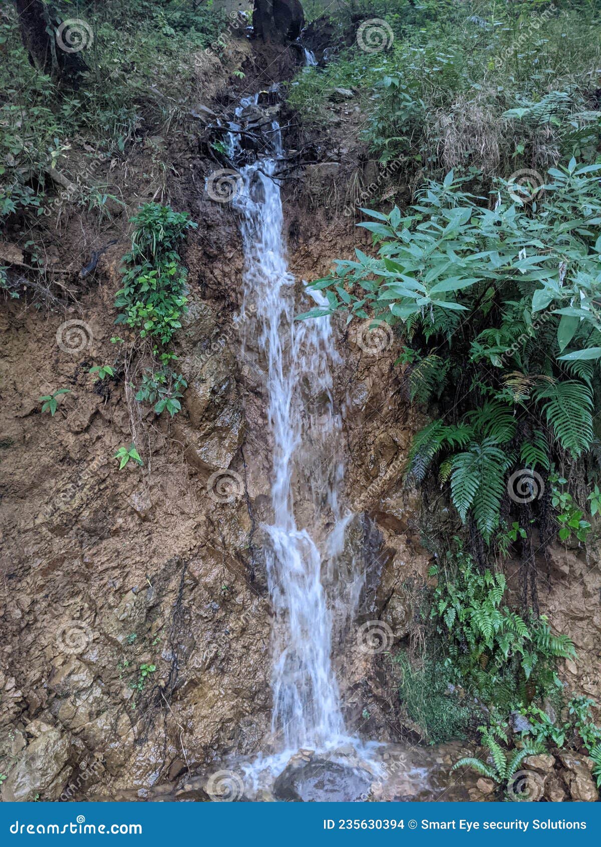 Small Spring of Water Falling from the Hill 2 Stock Photo - Image of ...