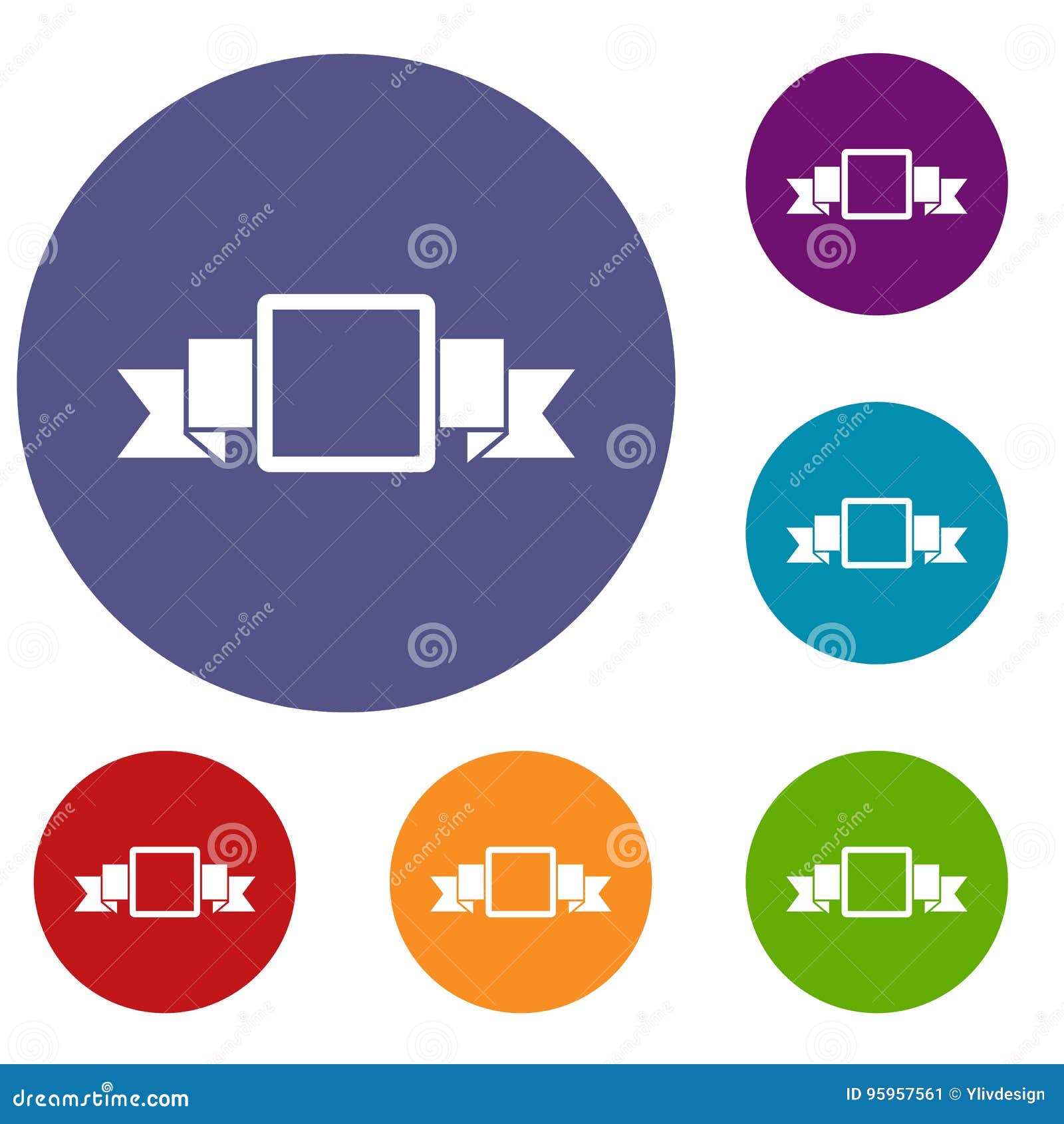Small Square Banner Icons Set Stock Vector - Illustration of sign ...