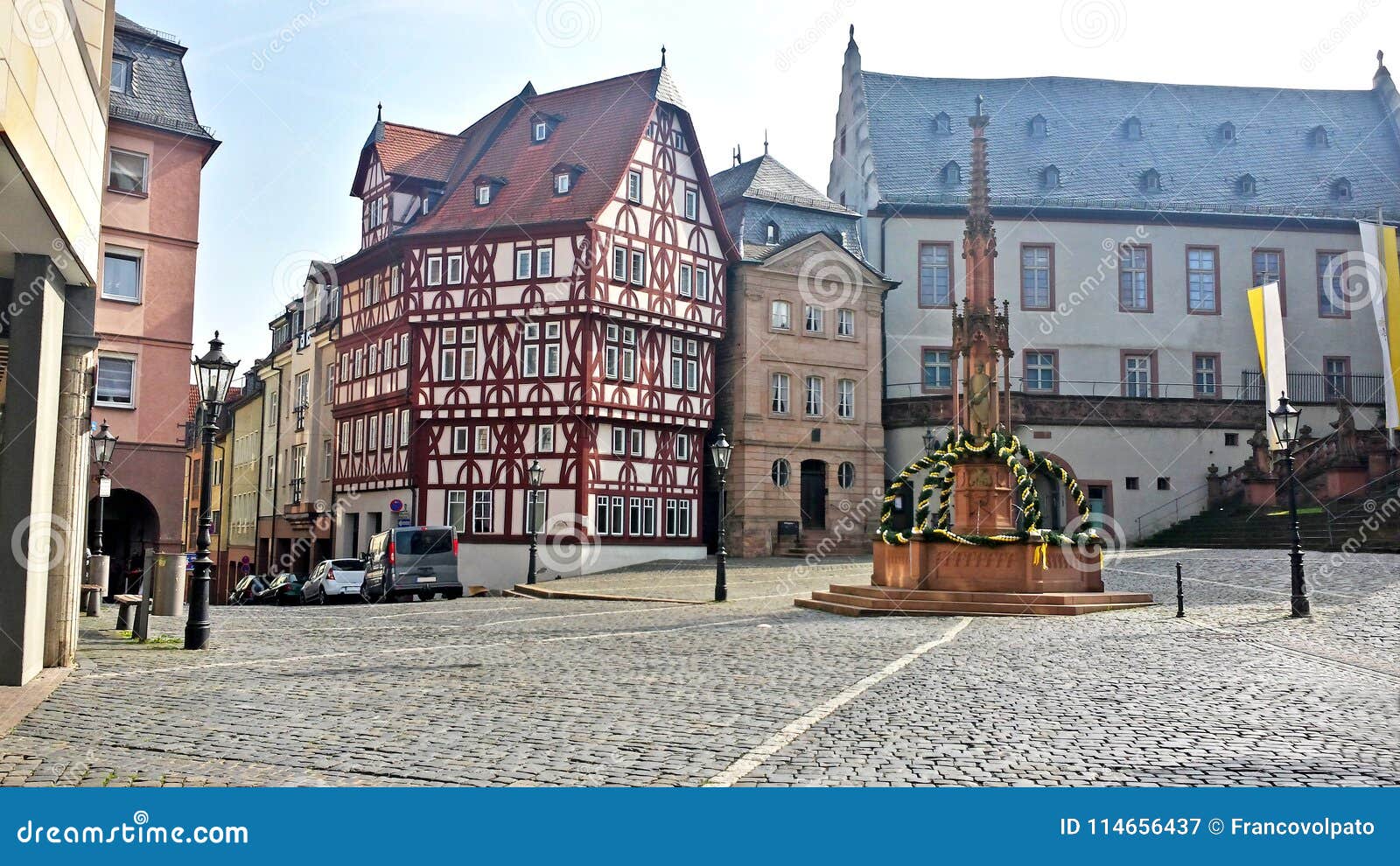 A Small Square in the City Center of Berlin - Germany Stock Image ...