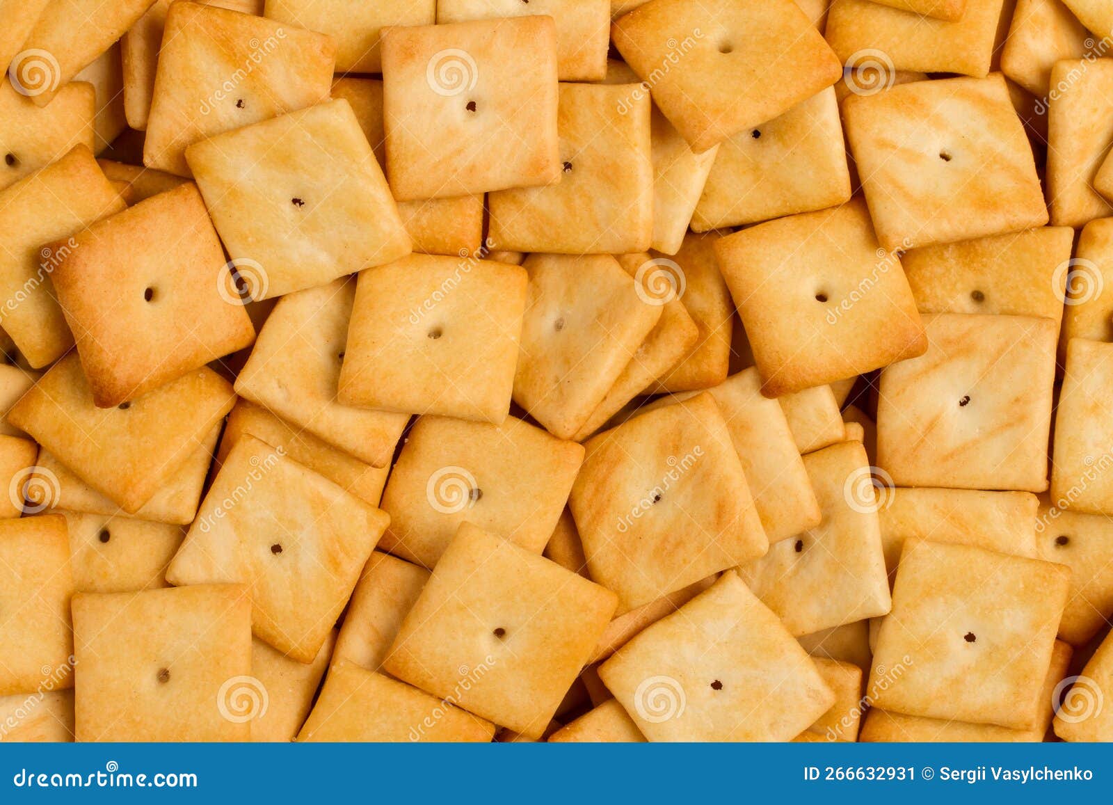 Small Square Cookie Crackers. Stock Image - Image of small, bakery ...