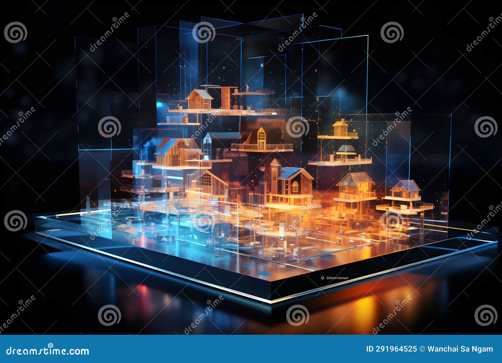 Small Square Data Sheet Home Construction Hologram Storage Compact ...