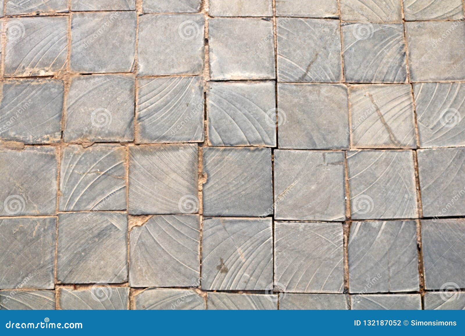 Small Square Flat Cobbles Forming a Footpath Stock Photo - Image of ...