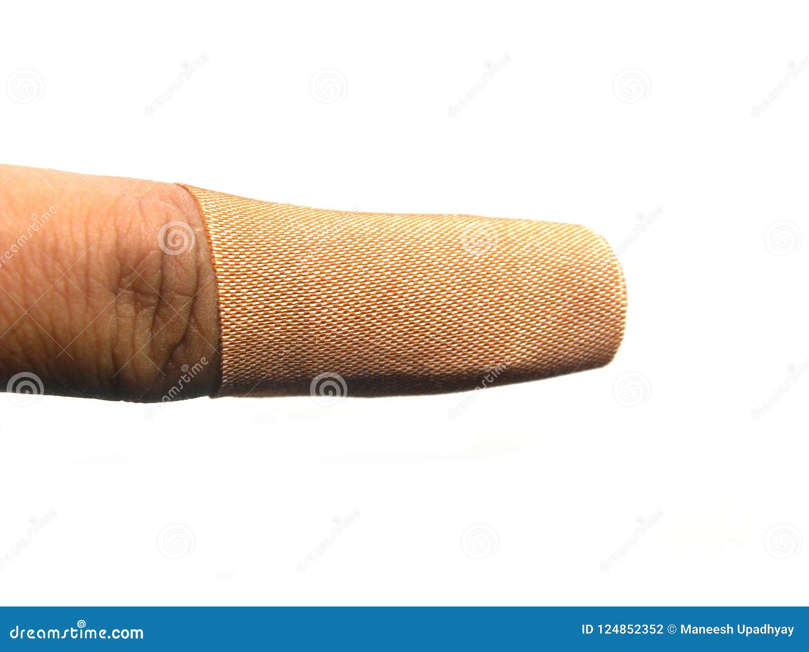 Small Adhesive Bandage Applied on Finger Stock Photo - Image of medical ...