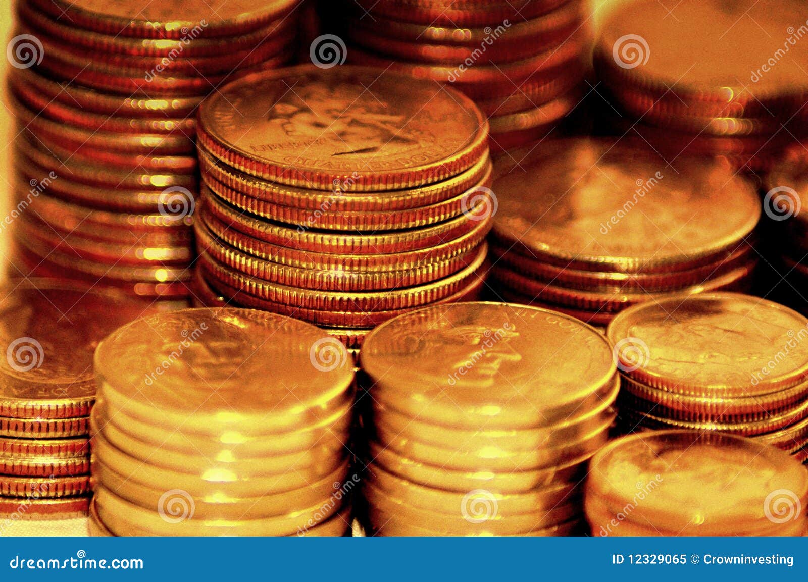 Small Stack of Coins stock image. Image of monetary, dollar - 12329065