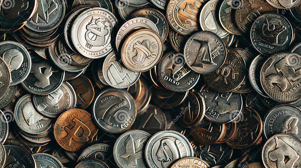 Small Stack of Fantasy Copper Stock Illustration - Illustration of ...