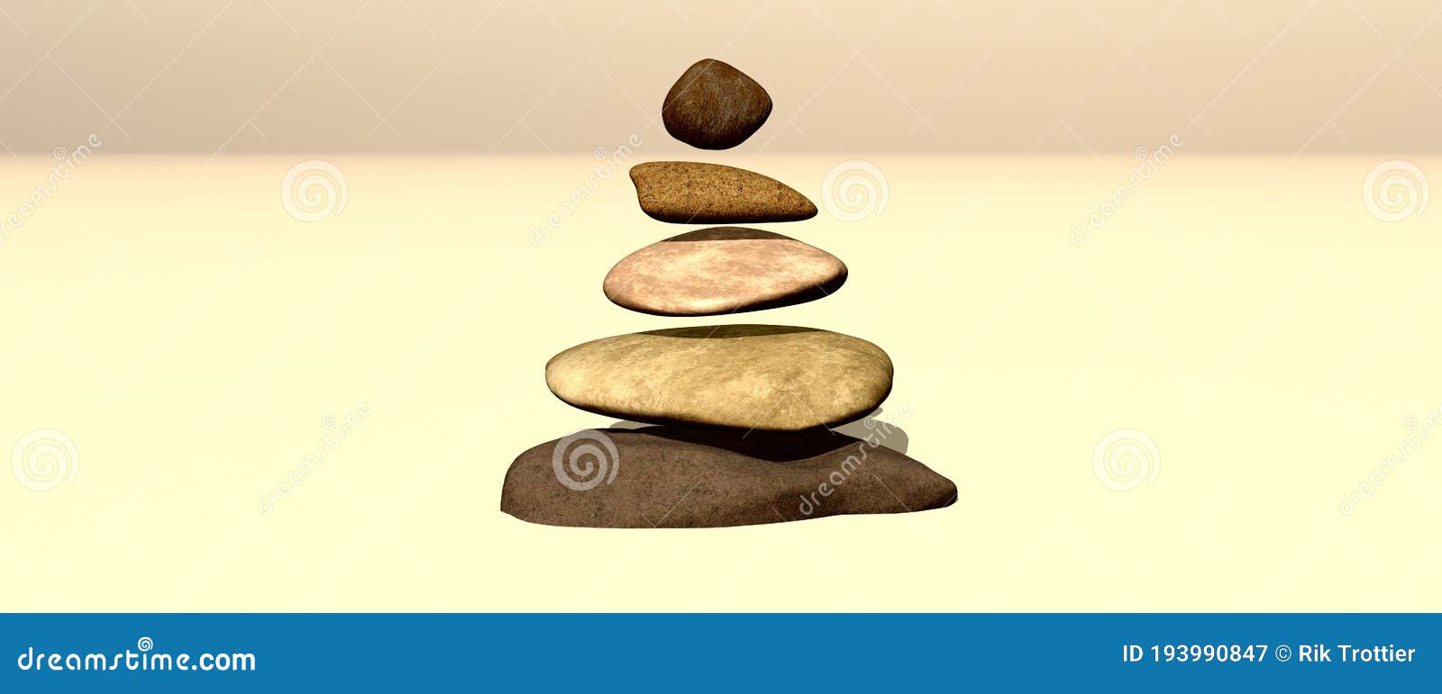 Floating Stones in the Desert Stock Illustration - Illustration of pile ...