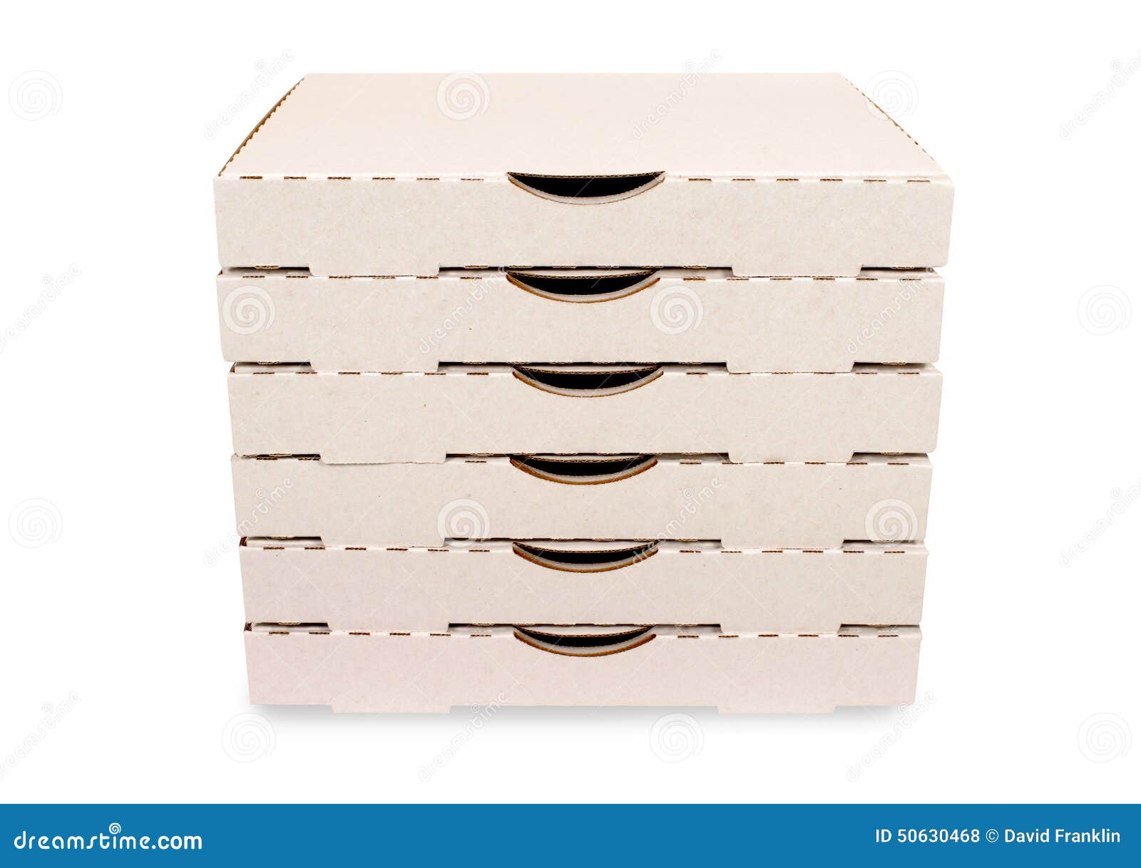 Stack of Plain White Pizza Boxes, Isolated Stock Photo - Image of ...