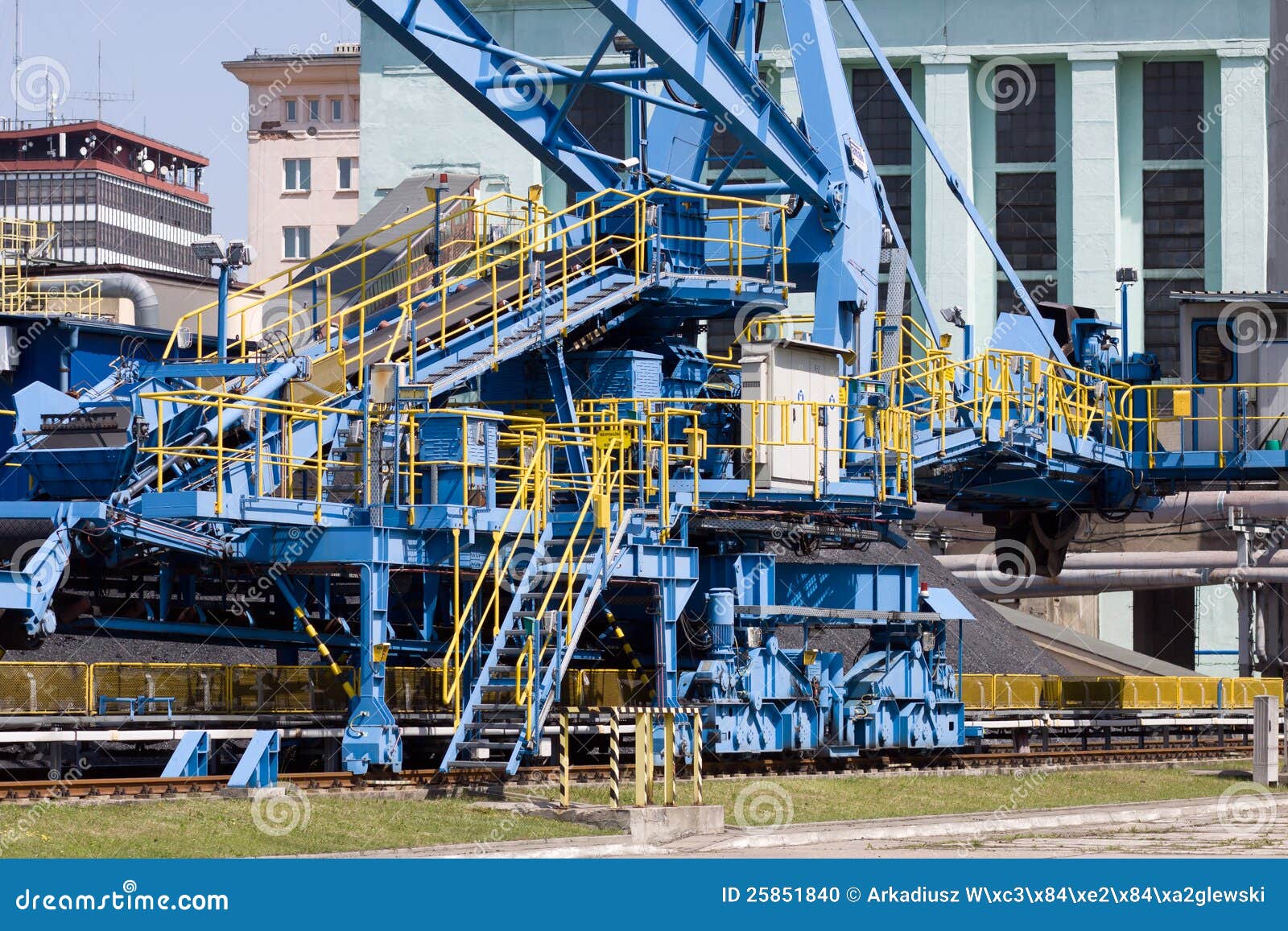 Small Stacker- reclaimer stock photo. Image of heavy - 25851840