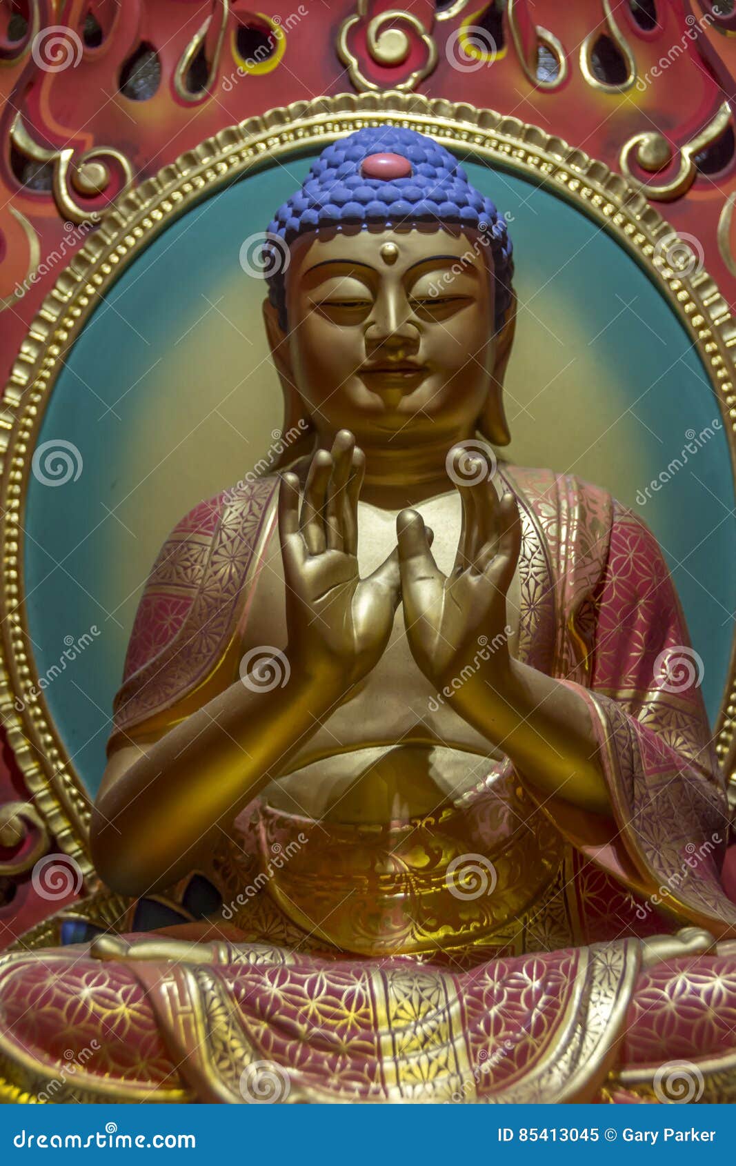 Small Statue of Buddha, in a Buddhist Temple Stock Image - Image of ...