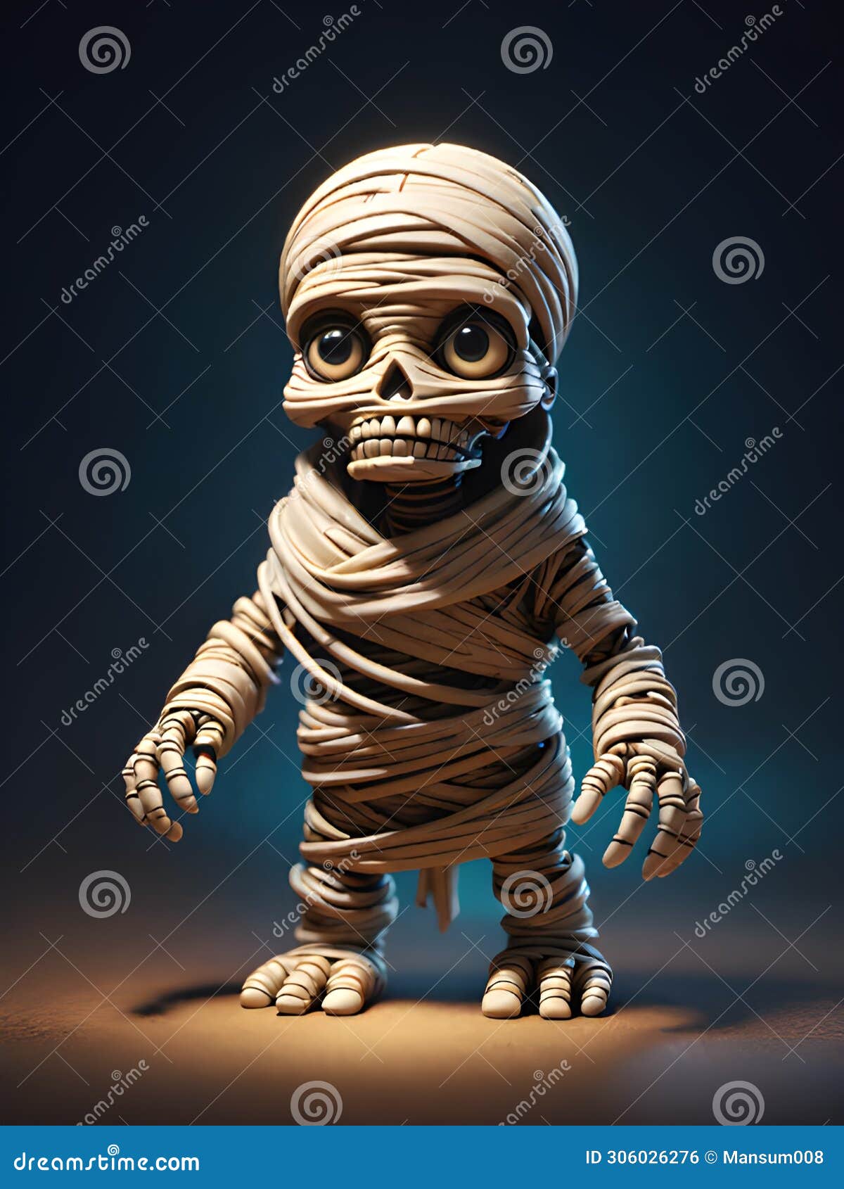 A Small Statue of a Skeleton Wrapped in Rope Stock Illustration ...
