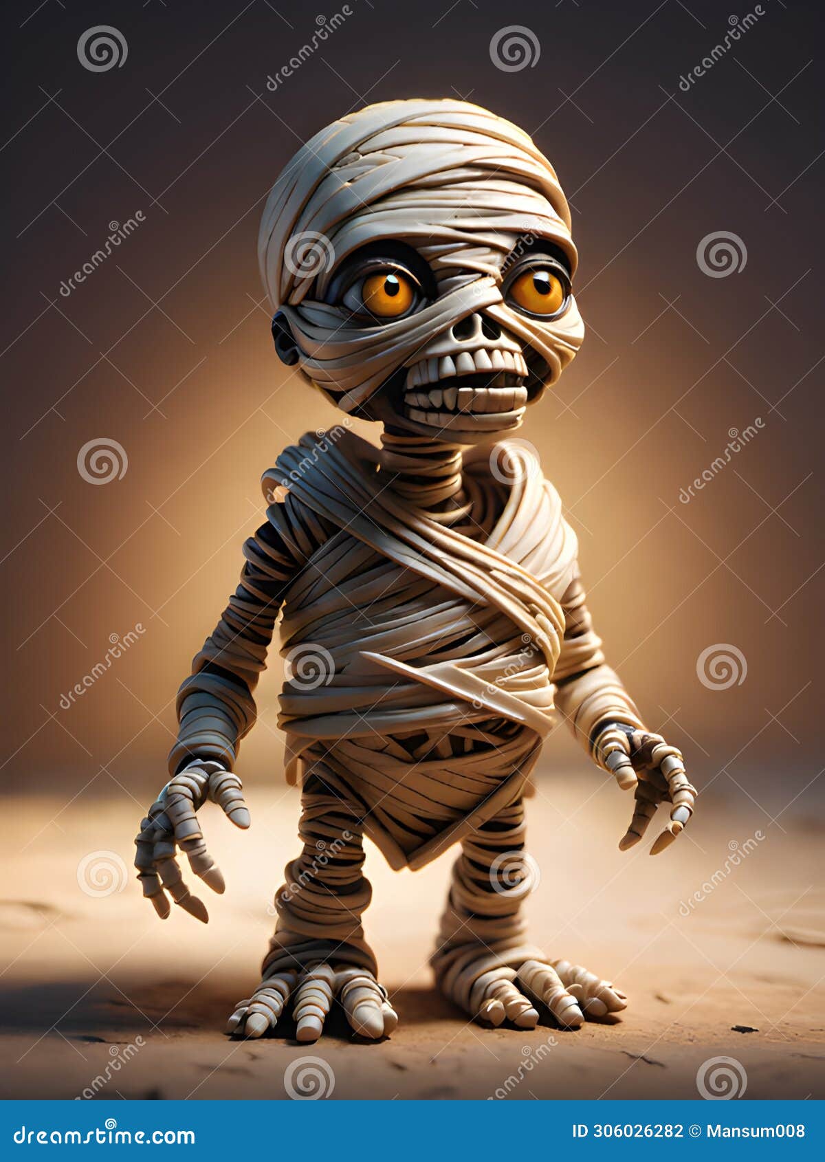 A Small Statue of a Skeleton Wrapped in Rope Stock Illustration ...