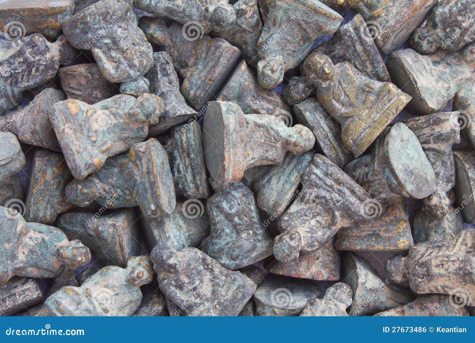 Small Statues of Monks and Ancient. Stock Photo - Image of retro ...