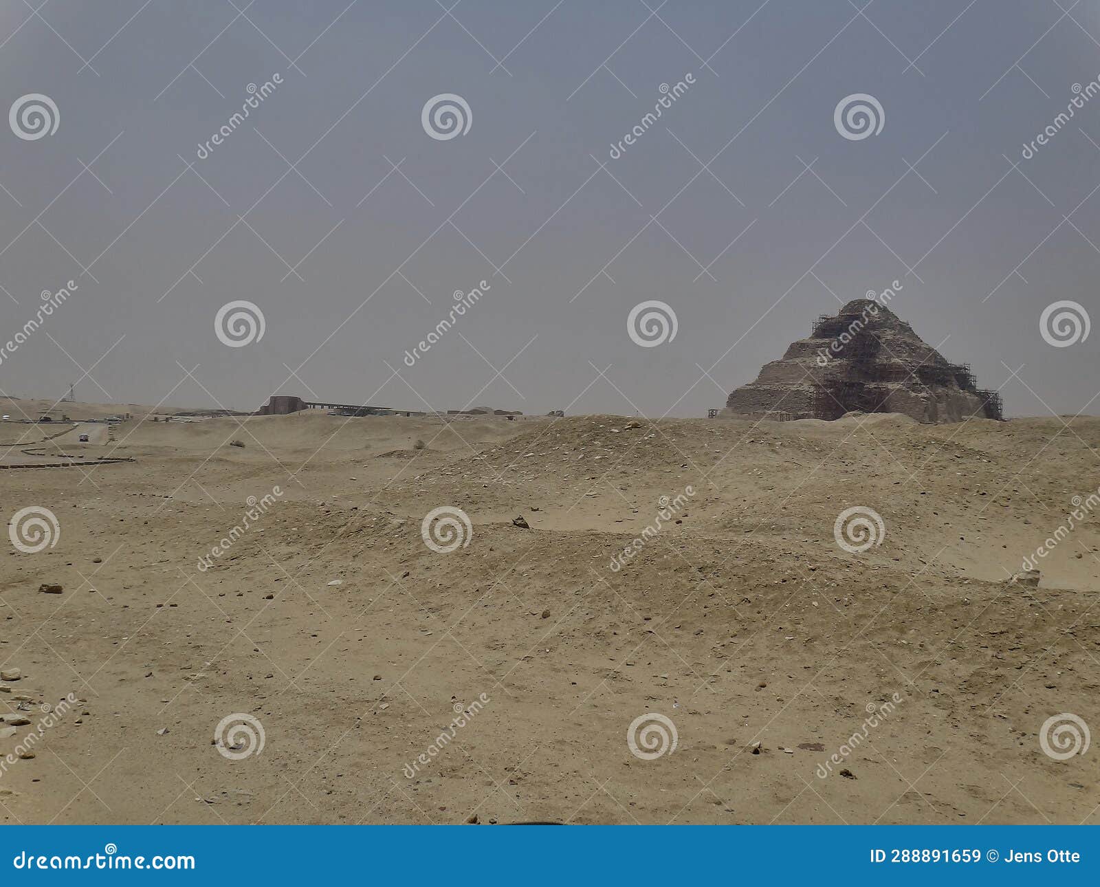 Small Step Pyramid in the Desert of Egypt Stock Image - Image of temple ...