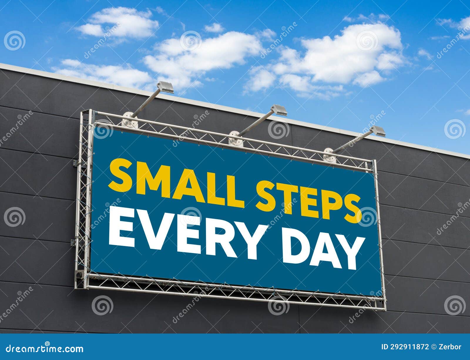 Small steps every day stock photo. Image of quote, fitness - 292911872