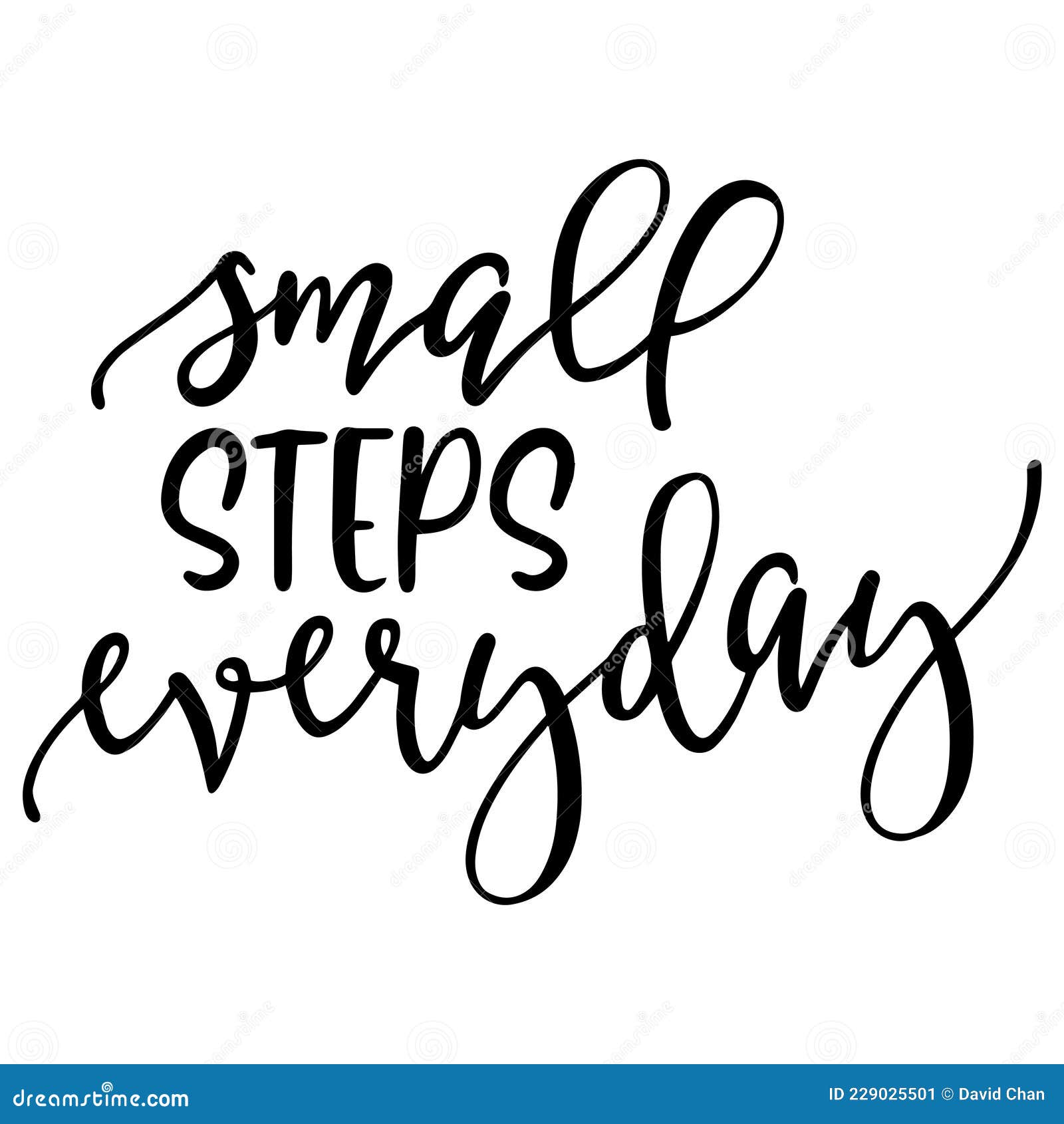 Small Steps Everyday Inspirational Quotes Stock Vector - Illustration ...