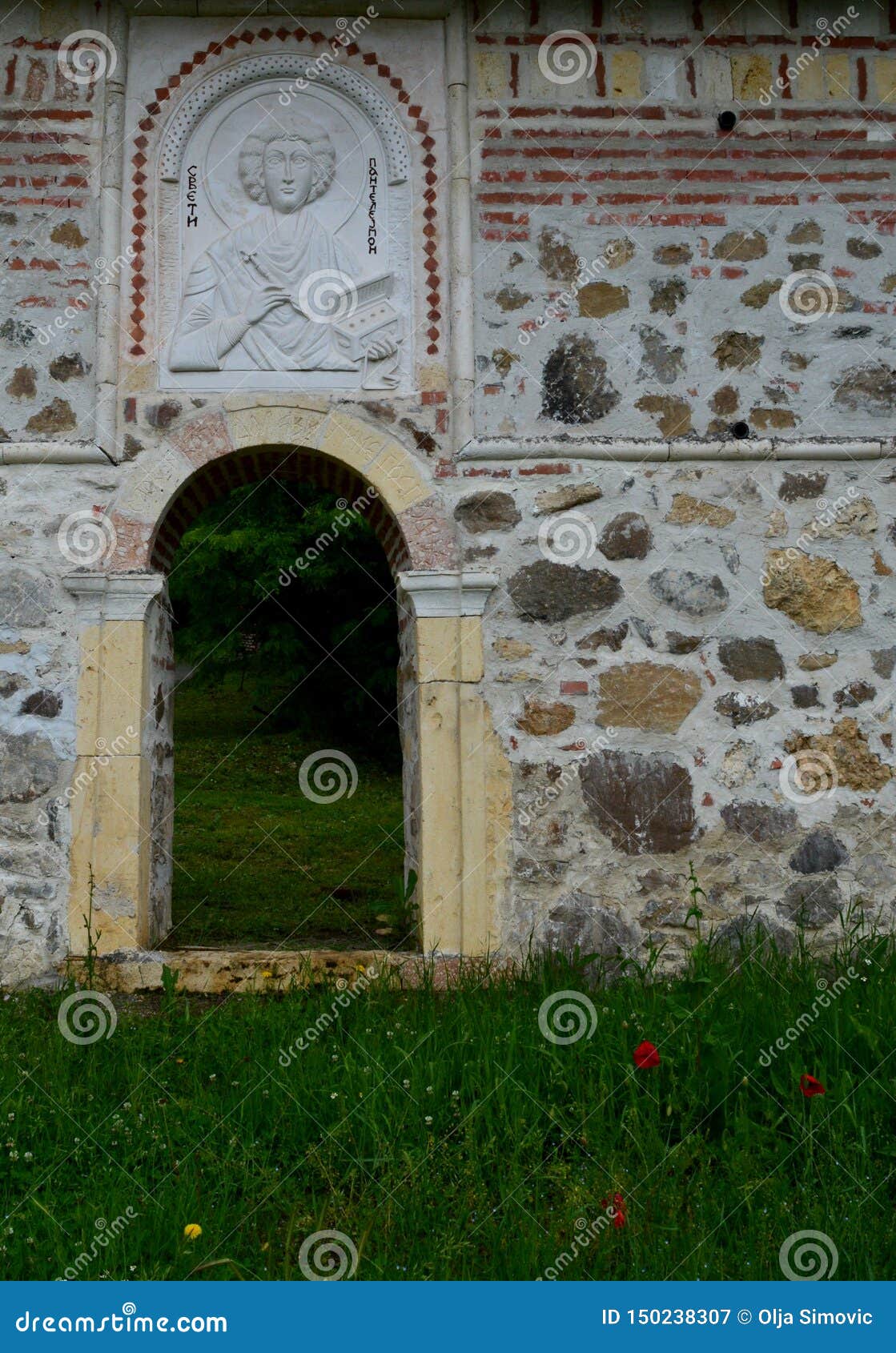 Small Stone Gate of the Monastery Stock Image - Image of landscape ...