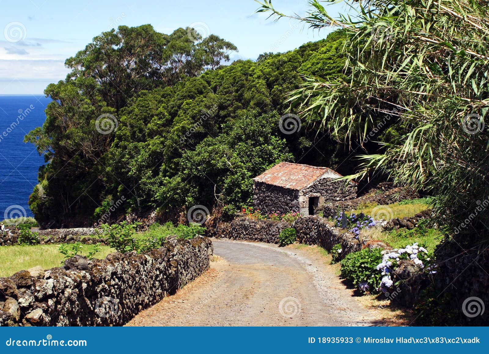 Small stone house stock image. Image of daytime, green - 18935933