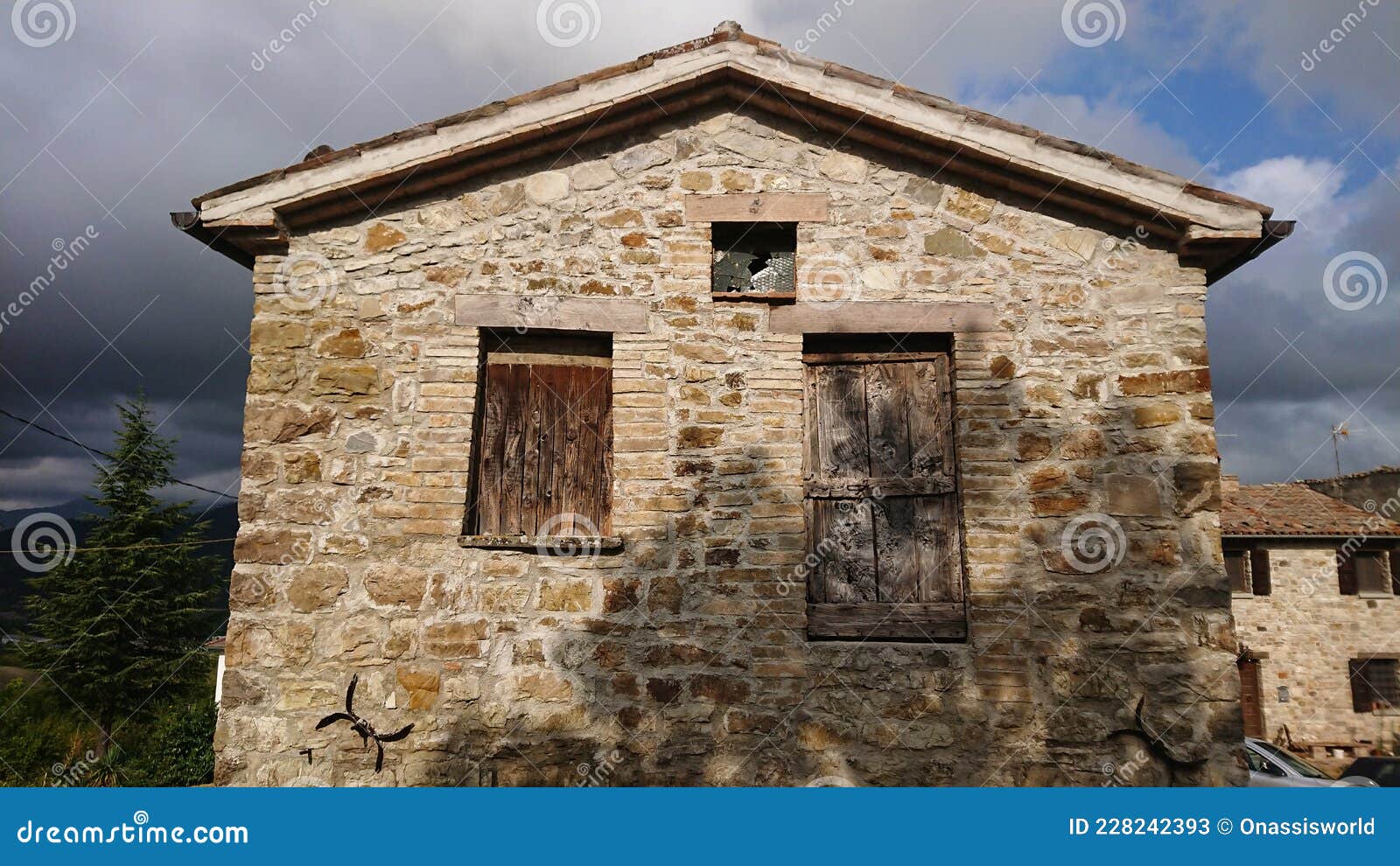 Small Stone House Construction Stock Image - Image of house, small ...