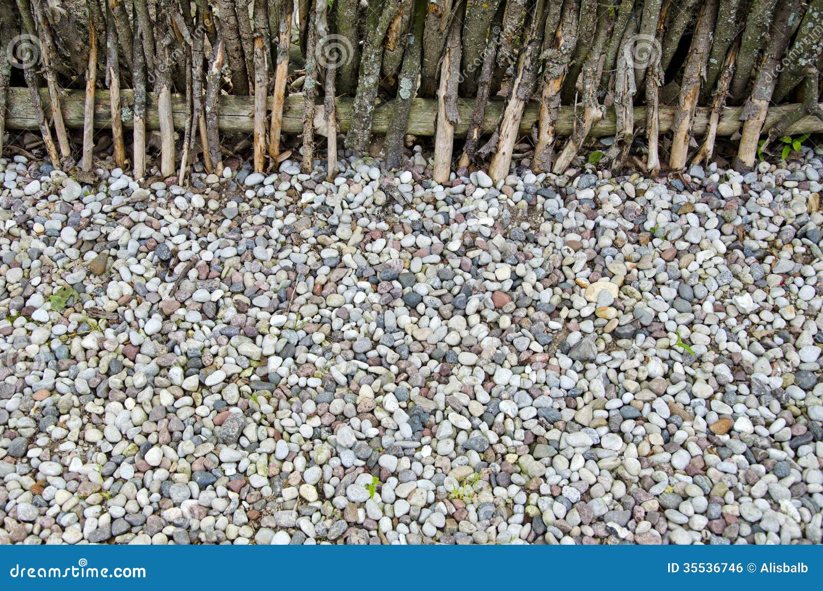 Small Stone Pathway and Old Wooden Fence Stock Photo - Image of path ...
