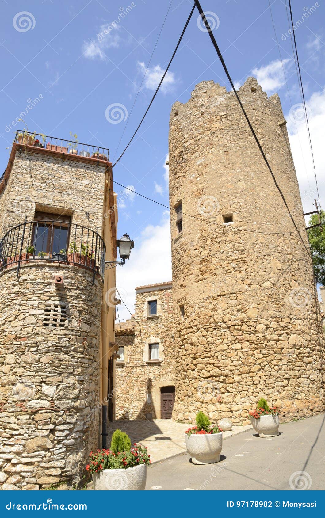 Small stone tower stock photo. Image of pathway, village - 97178902