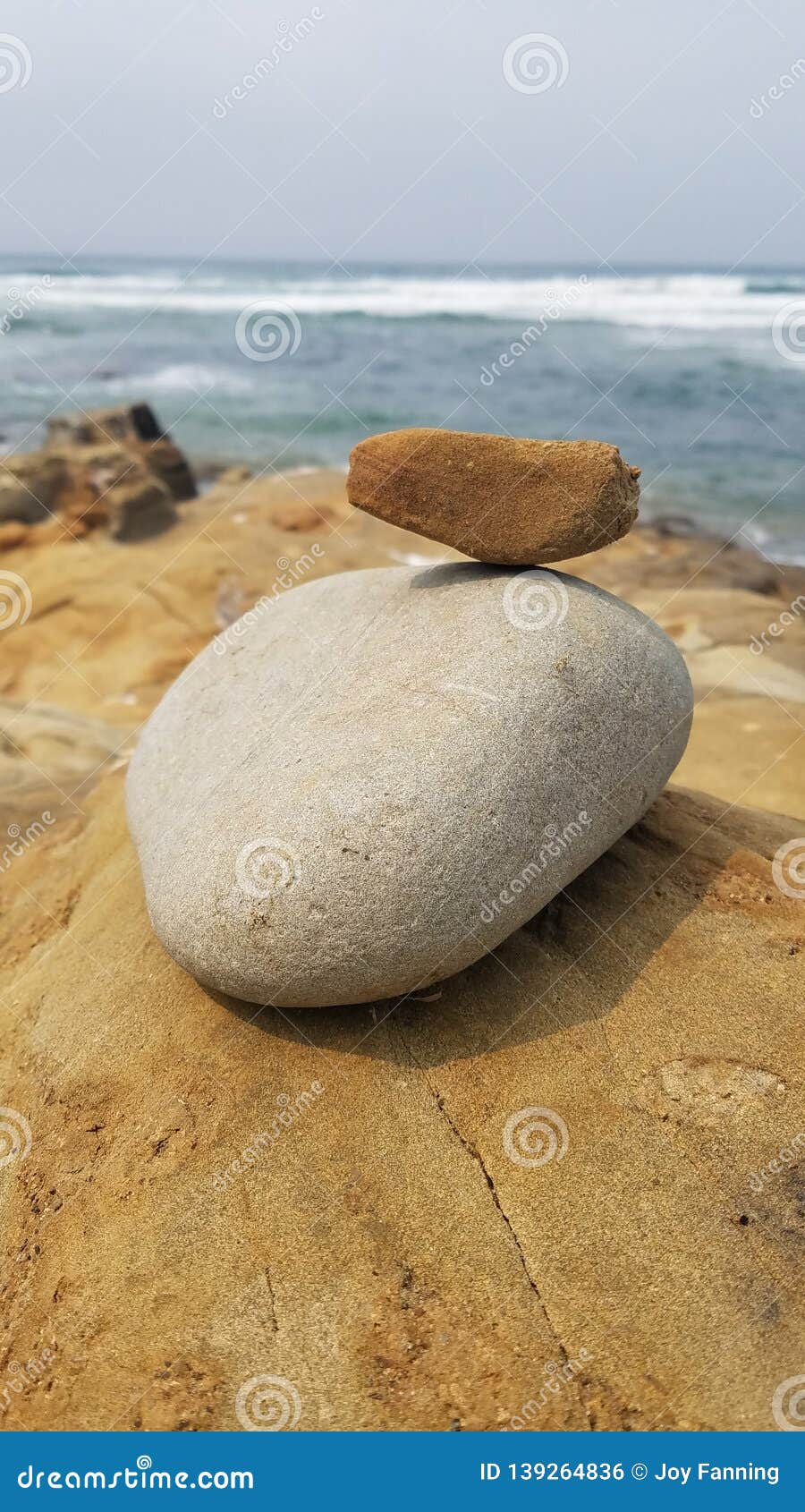 Small Stone Tower by Oregon Beach Stock Photo - Image of oregon, small ...