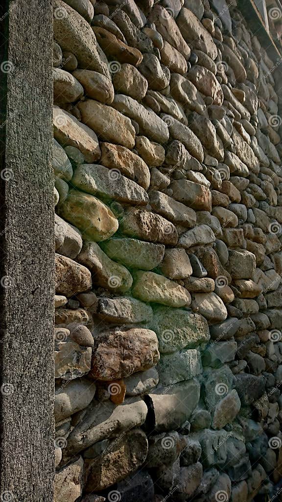 Small Stone Wall Structure with Vertical Grooves Stock Image - Image of ...